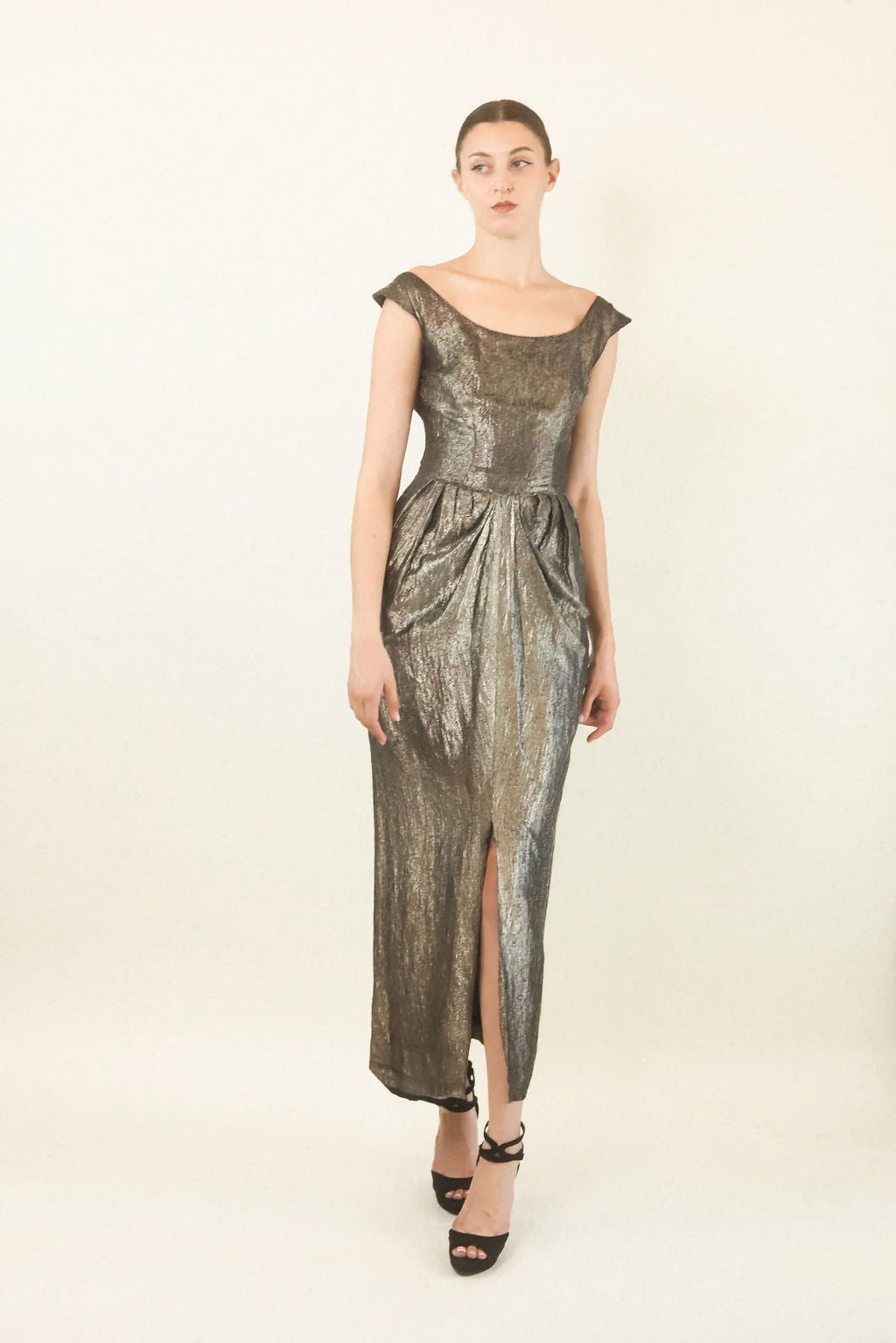 Vintage 40s Jane Engel Ny 40s Silver Lame Dress By Jane Engel Ny | Shop ...