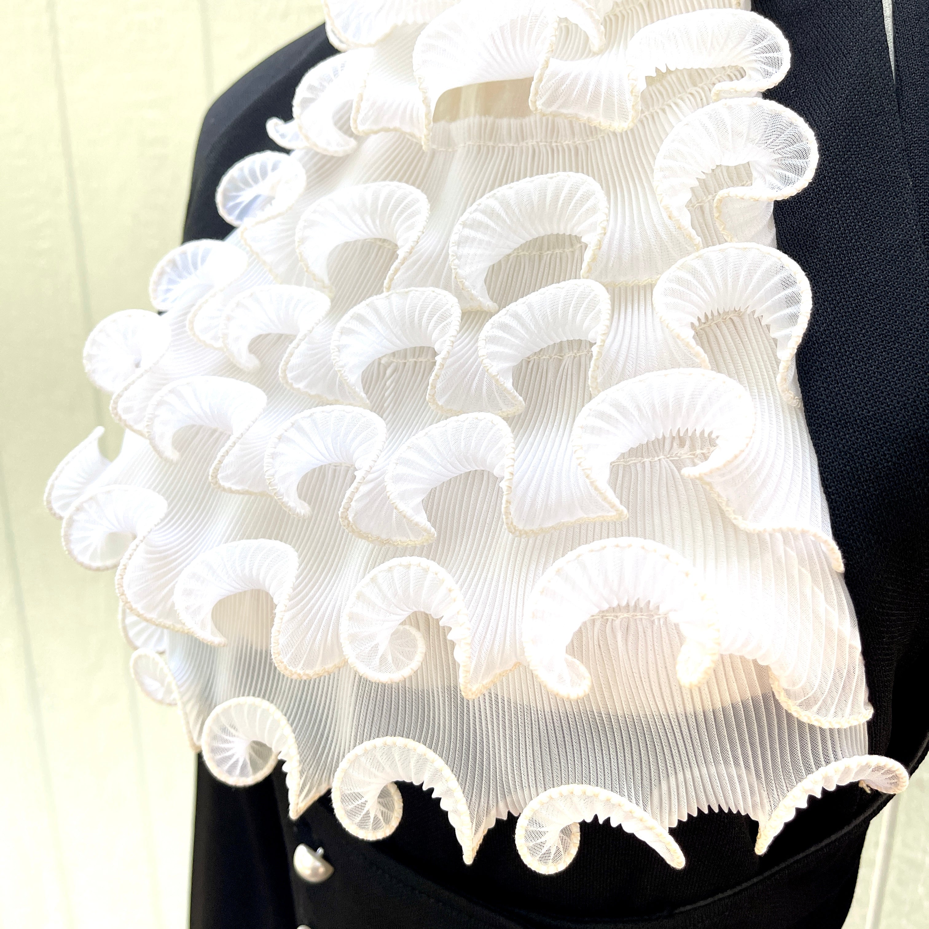 Vintage 70s Black White Tuxedo Ruffle Maxi Dress Jacket Tails | Shop ...