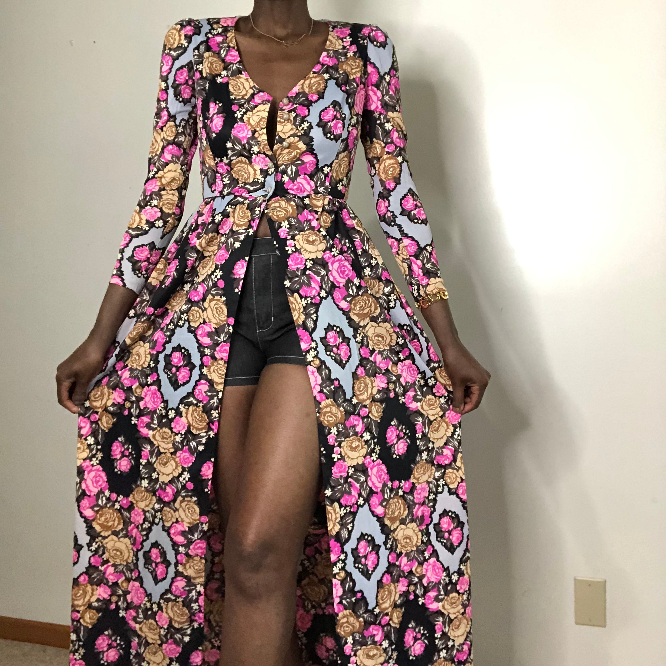 Vintage 70s Floral Duster Maxi Dress By Jody of California | Shop THRILLING