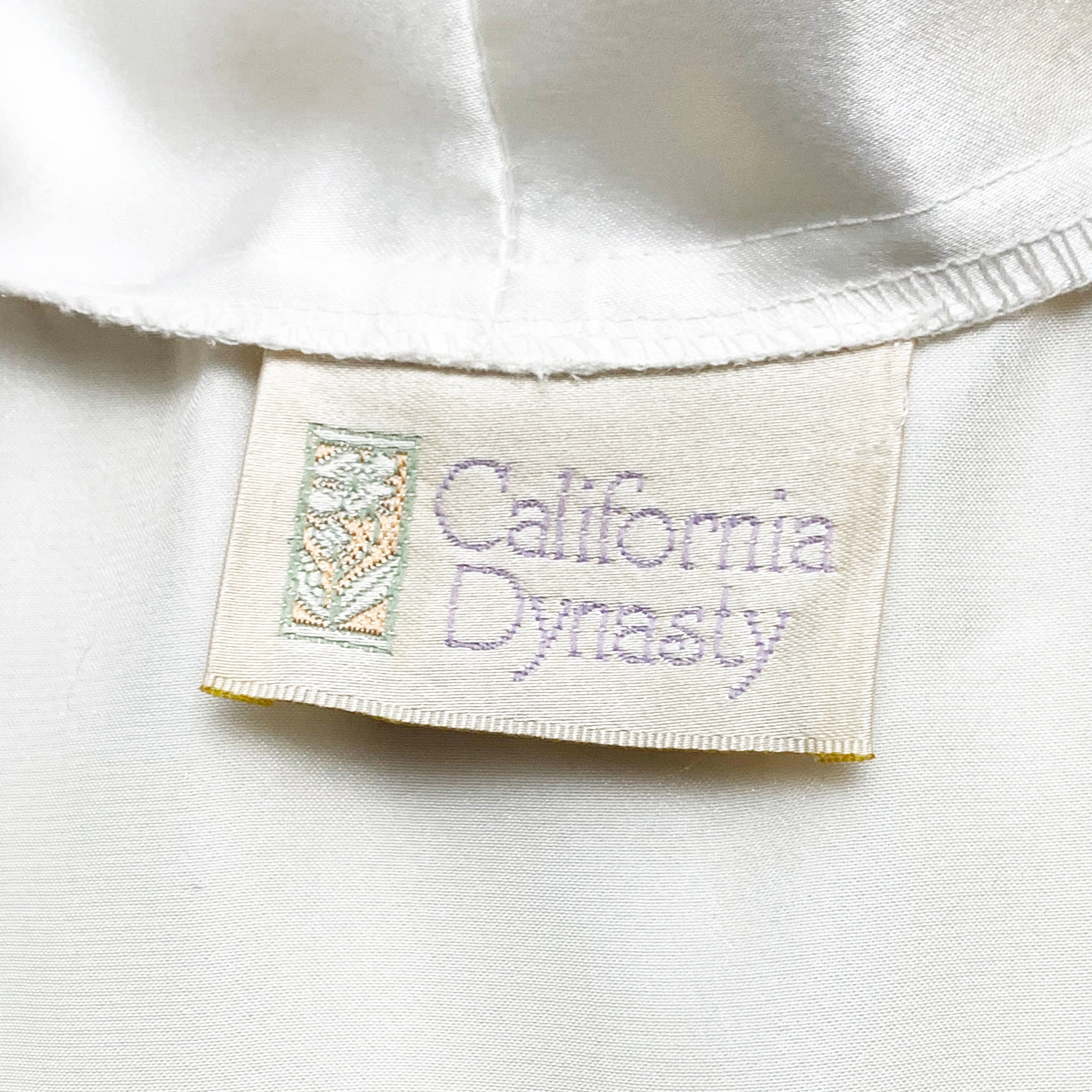 Vintage 80s Luxurious Slinky White Floor Length Robe By California ...