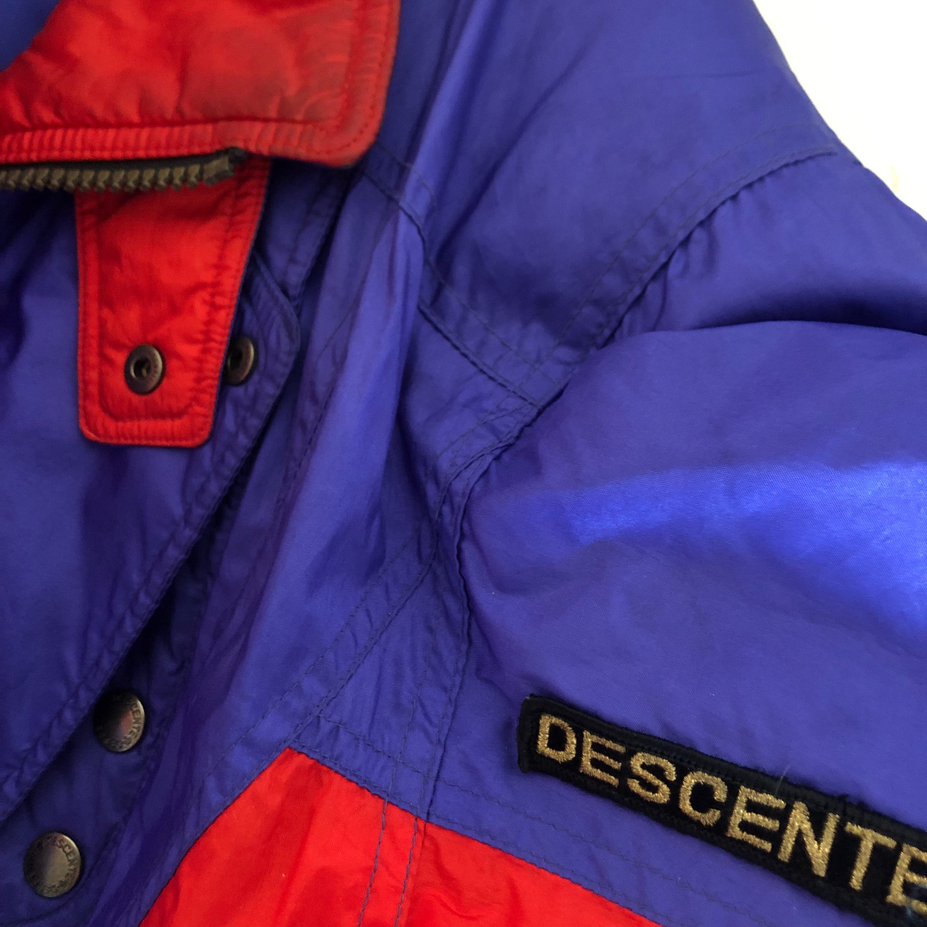 Vintage Descente Two Piece Ski Suit Blue Red Medium by Descente | Shop ...