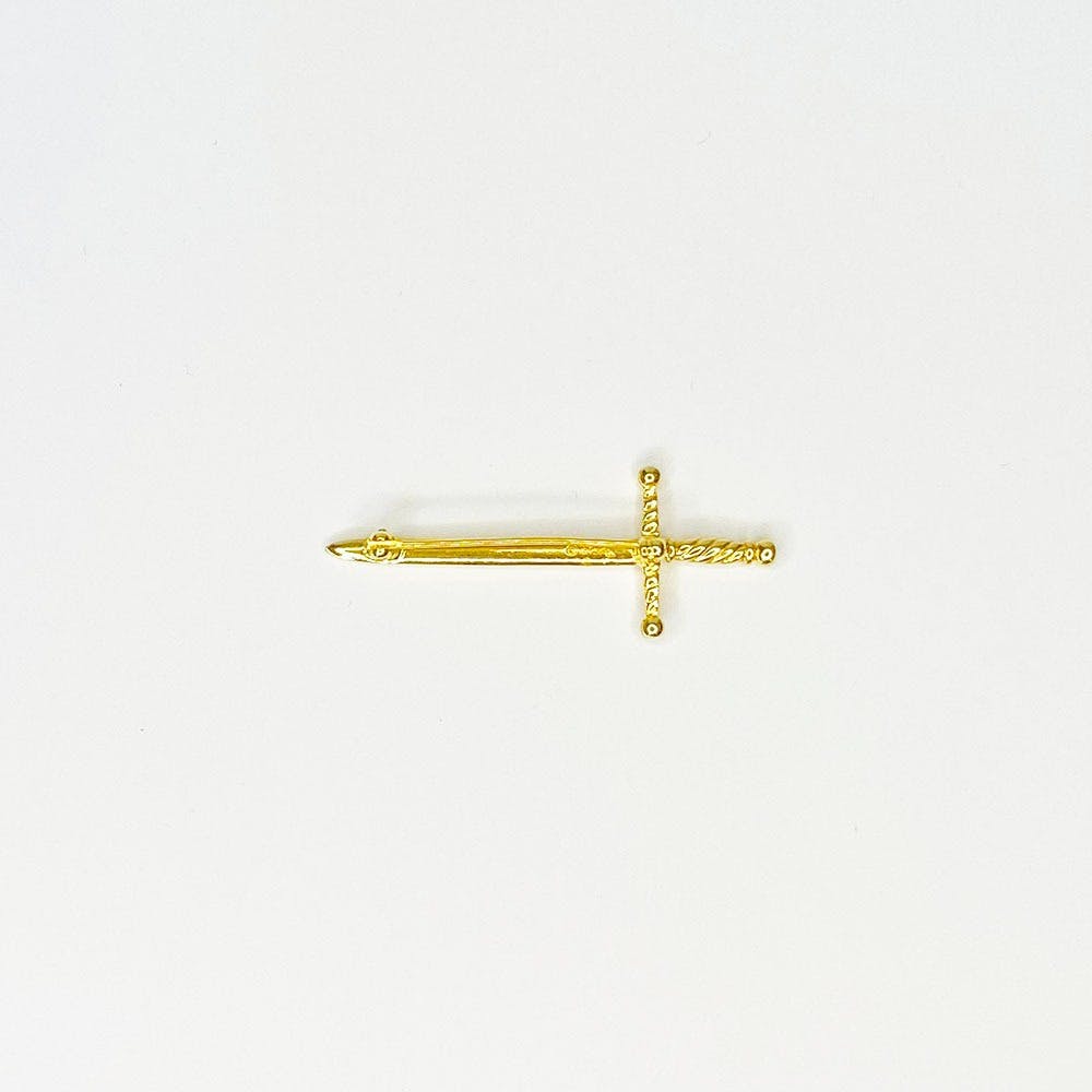 Vintage 60’s Gold Tone Sword Pin by Crown Trifari | Shop THRILLING