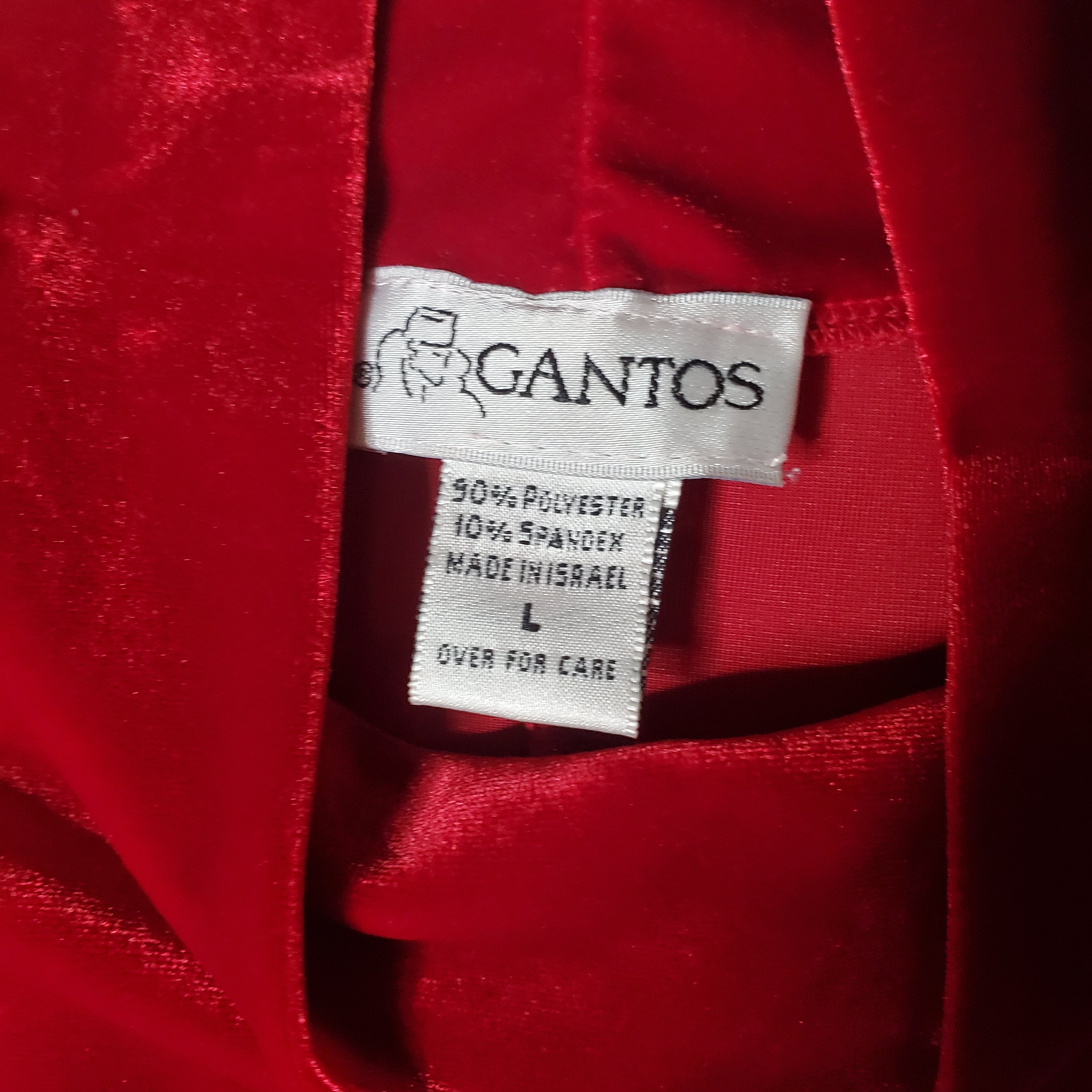 Vintage 90s Red Velvet Short Sleeve Mock Neck Maxi Dress By Gantos ...