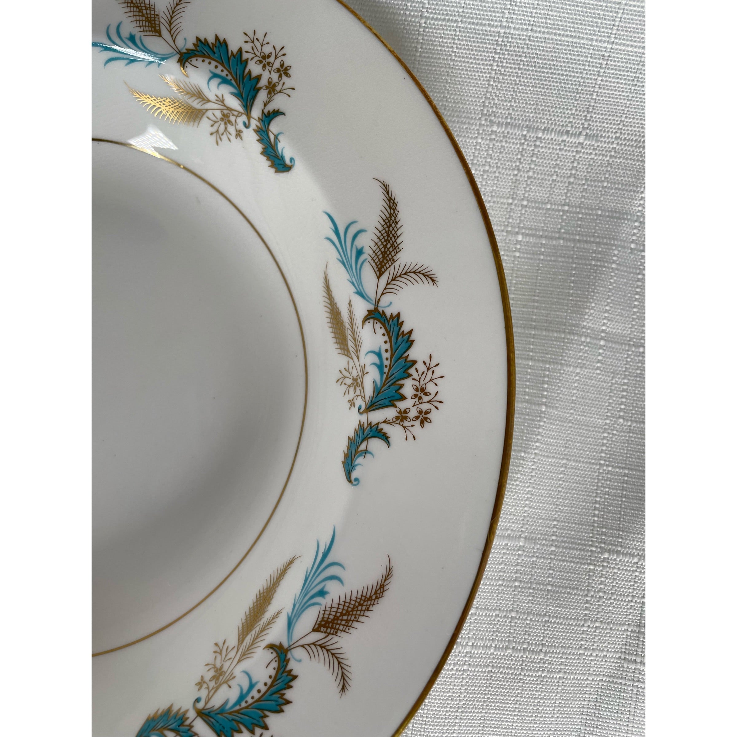 Vintage 70s Golden Rhapsody Rimmed Soup Bowl, By Ridgeway | Shop THRILLING