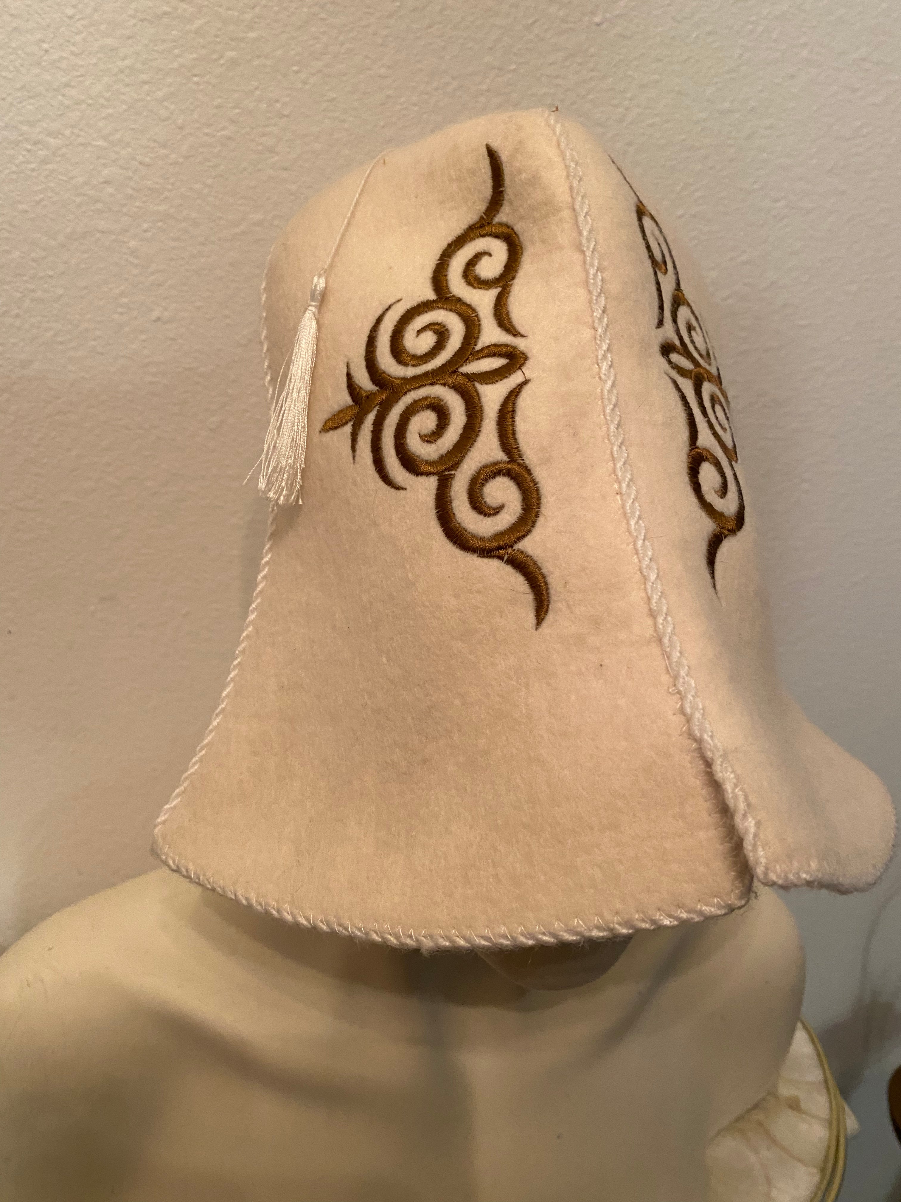 Vintage 80s/90s Kalpak Asian Hat High Crowned Hat Zen Spiritual By ...