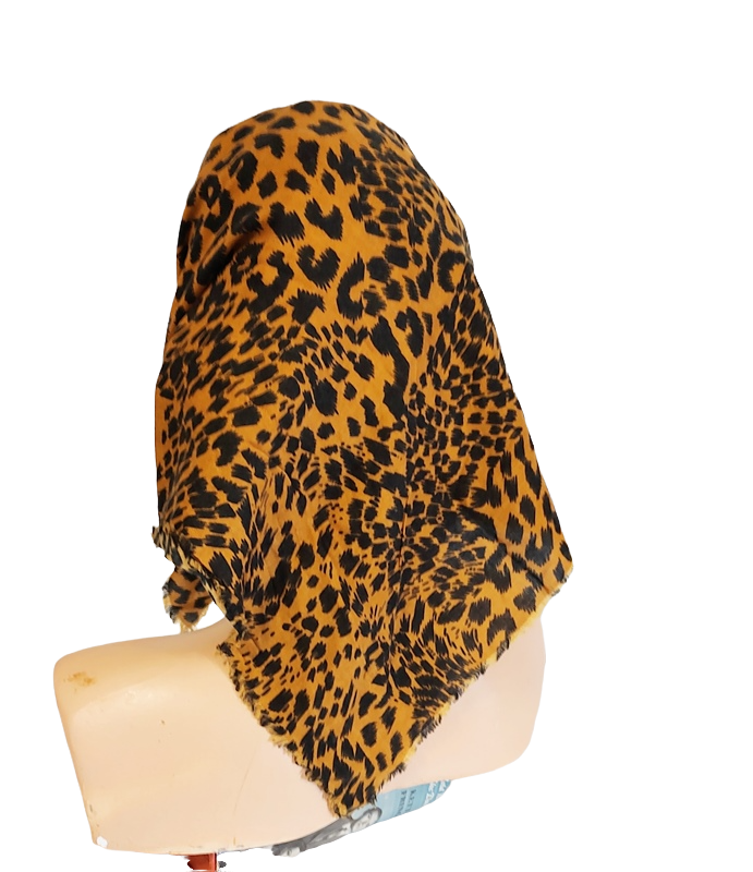 Vintage 80s/90s Rust And Black Animal Print Scarf Large Square By Liz ...