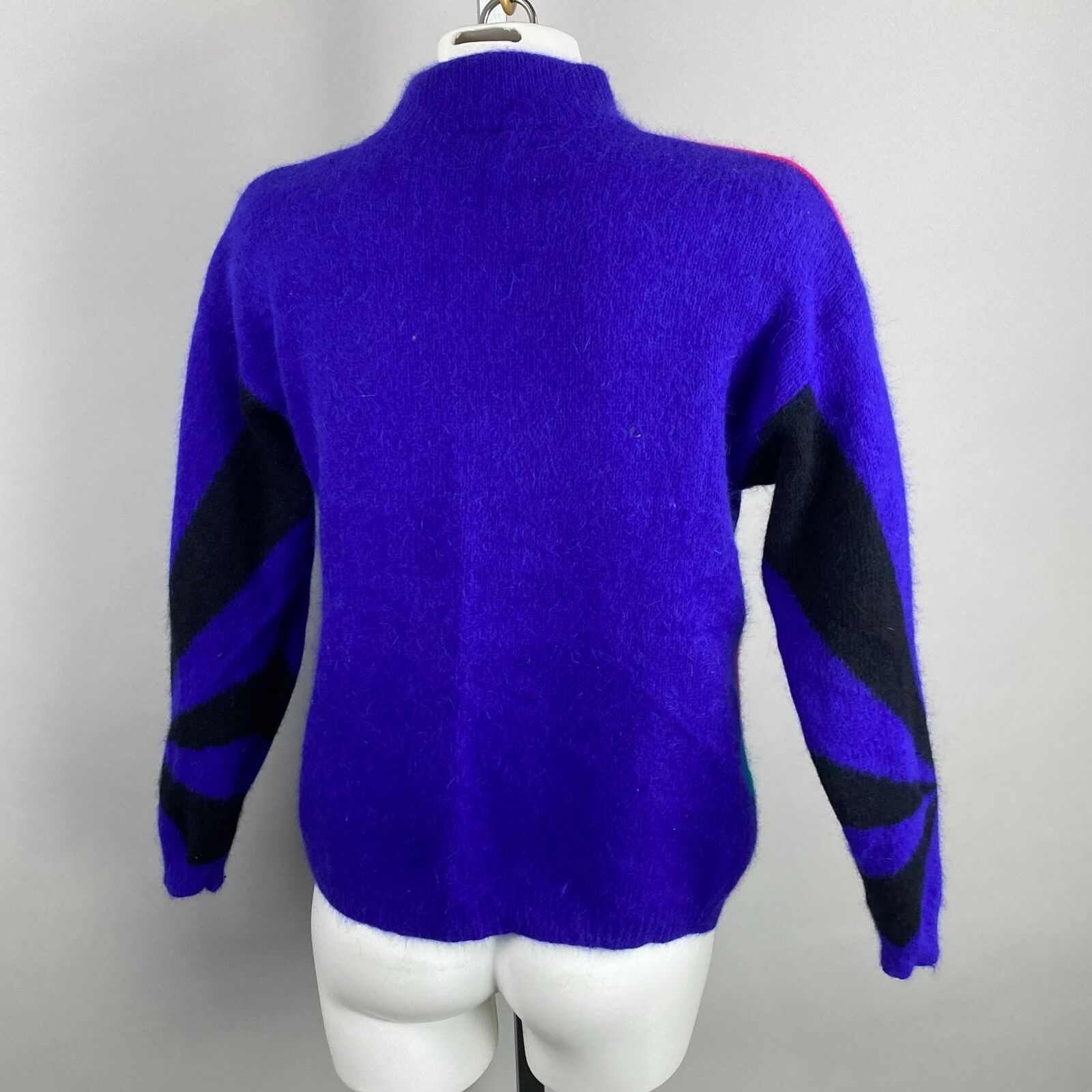 Vintage 80s/90s Purple Bright Angora Wool Fuzzy Turtleneck Sweater ...