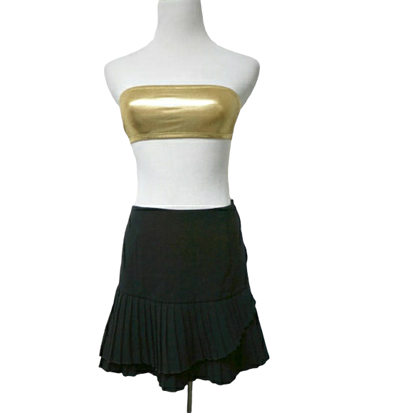 Vintage 00s Black Electric Pleats Mid Low Waist Skirt | Shop THRILLING