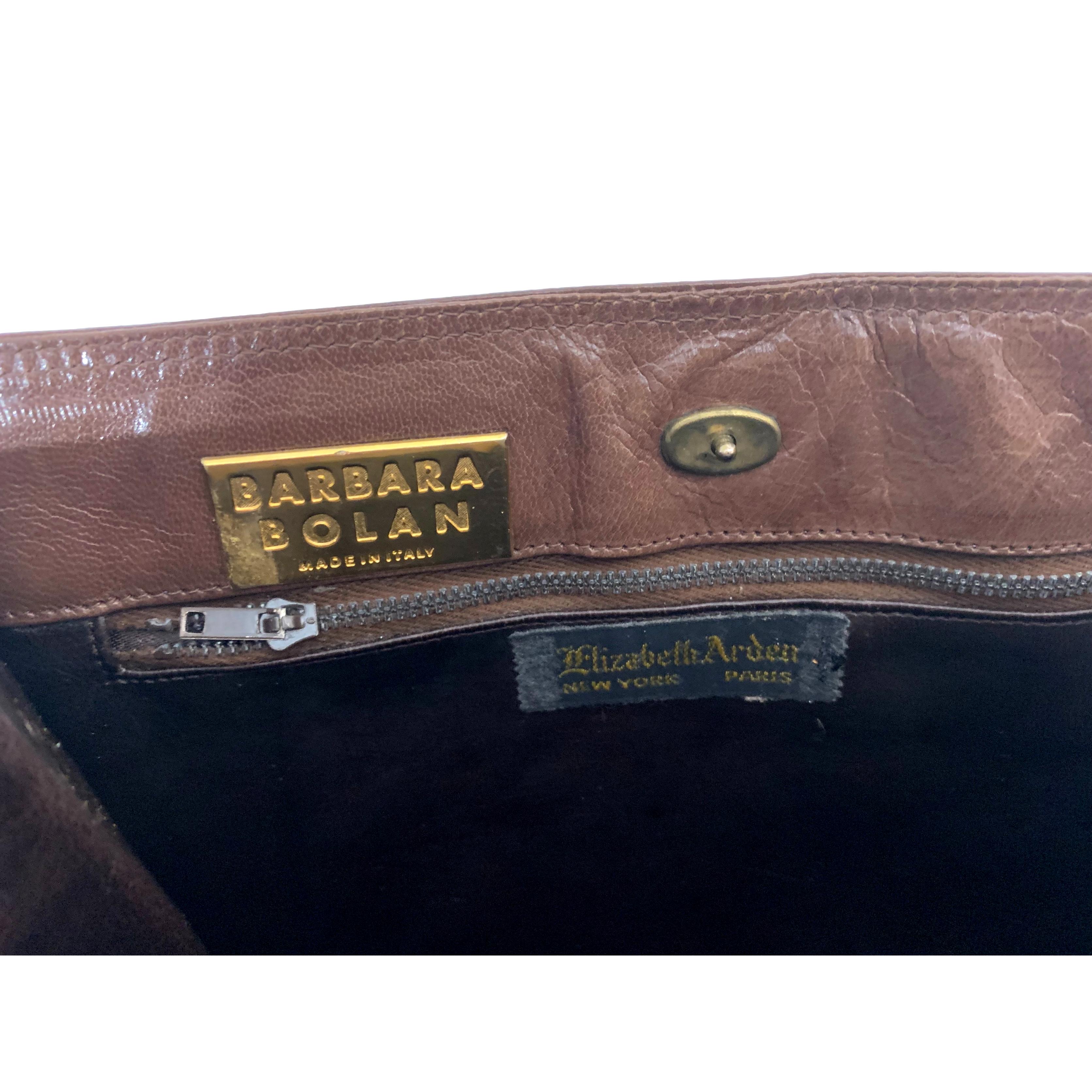 Vintage 70s Minimalist Sleek Brown Leather Clutch Bag By Barbara Bolan ...