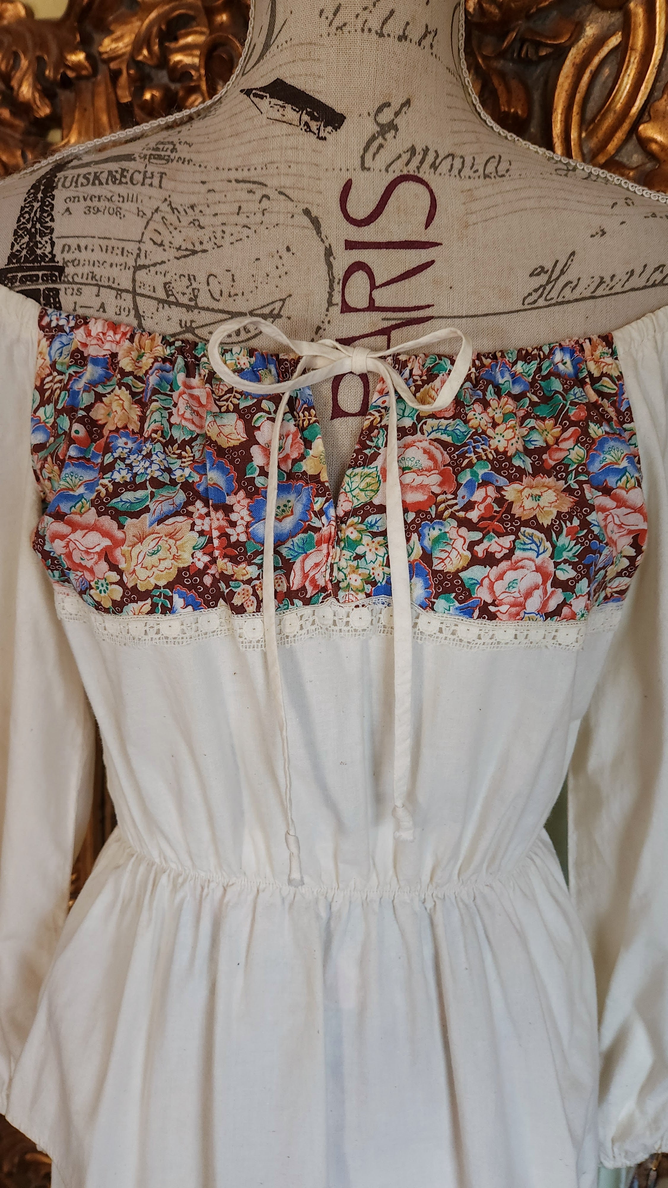 Vintage 70s Cottage Core Peasant Off The Shoulder Skirt Set | Shop ...