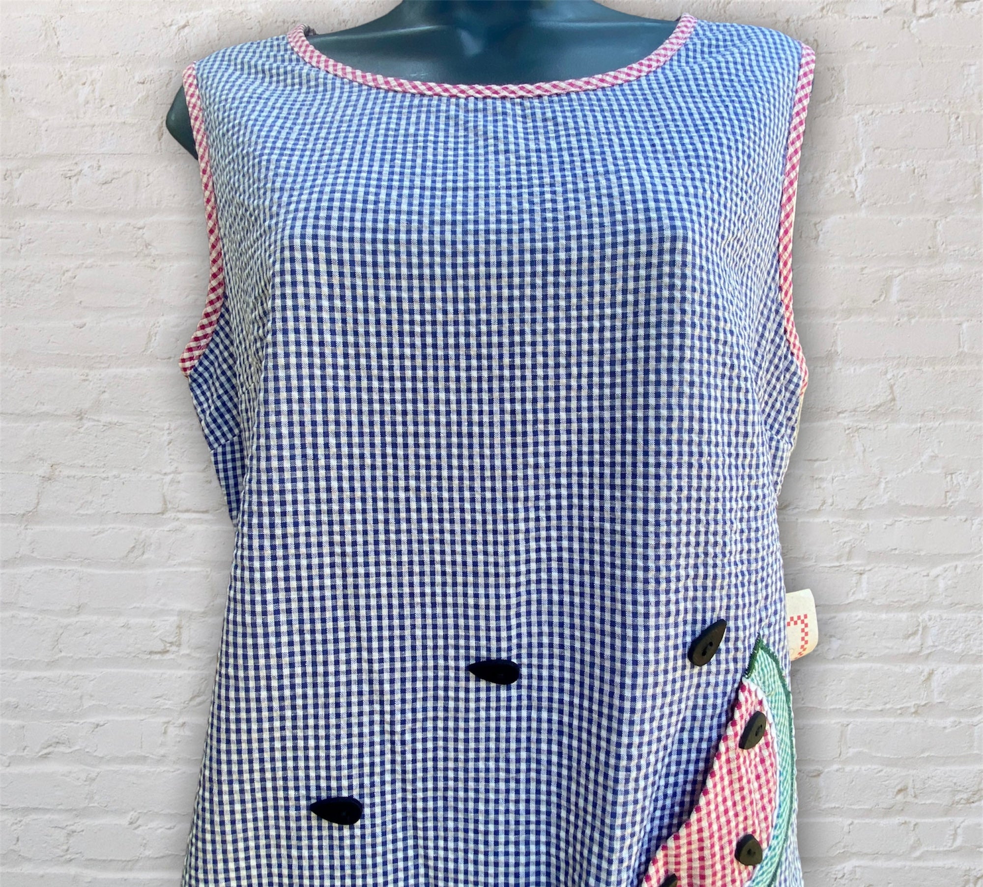 Vintage 90s/00s Gingam Watermelon Dress By Cottontail Originals | Shop ...