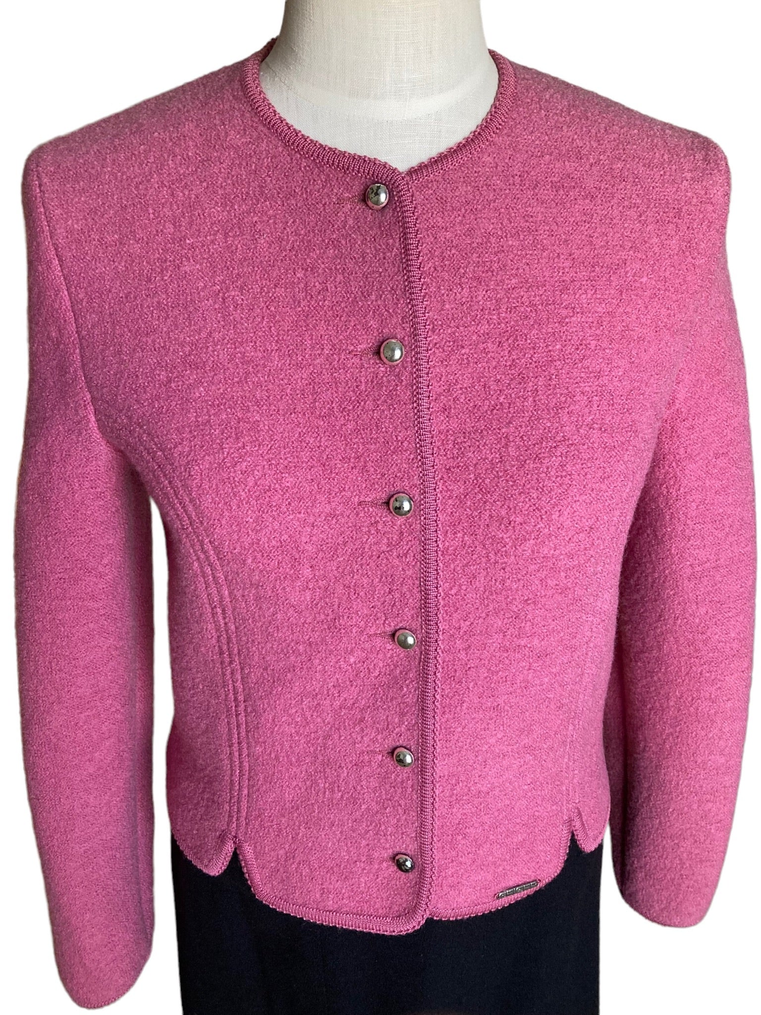 Vintage 90s Tryrol Boiled Wool Sweater Knit Blazer By Geiger | Shop ...