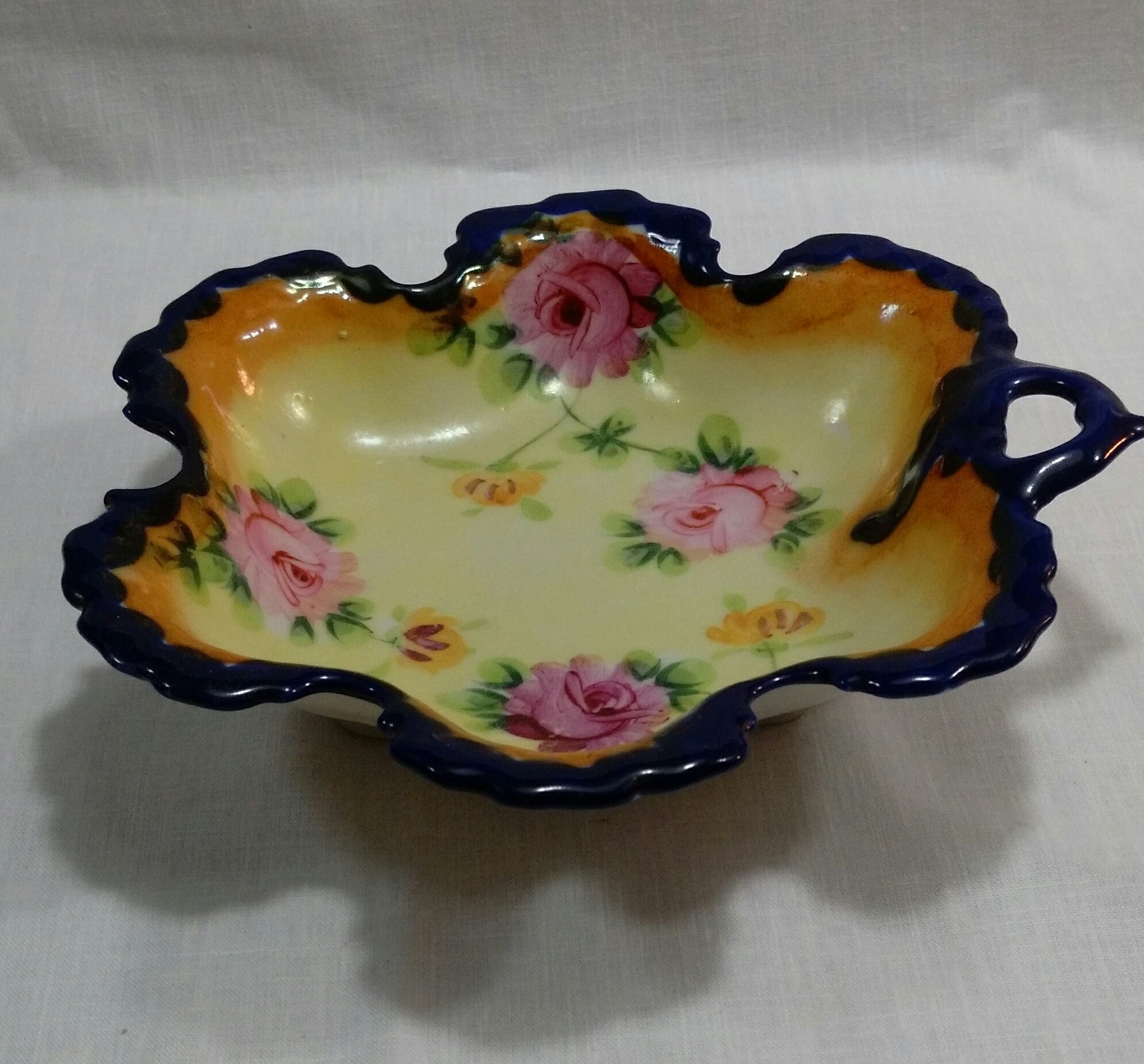 Vintage Victorian 1870 Nippon Footed Six-sided Star Candy Dish By ...