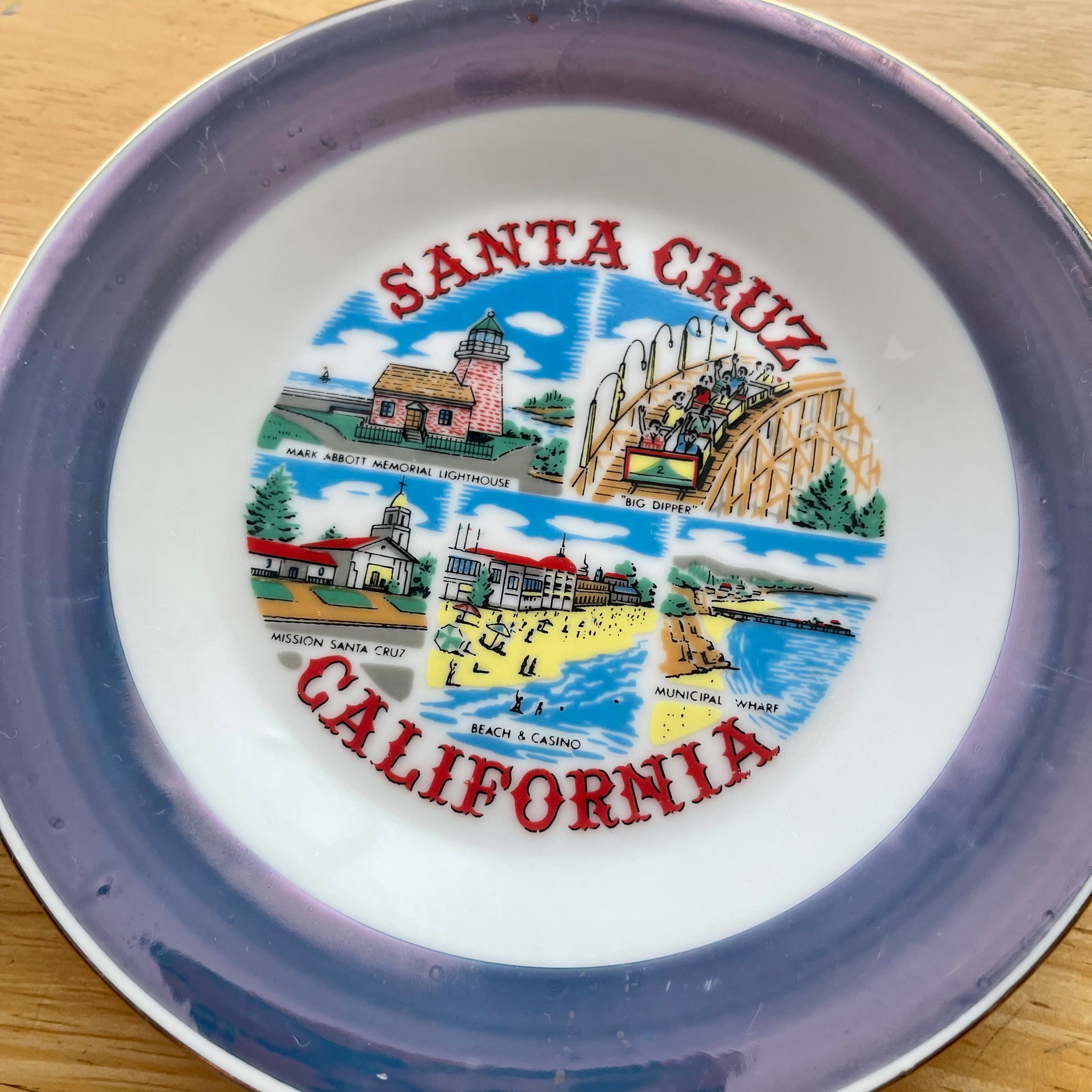 Vintage Santa Cruz California Souvenir Plate By Smith Western | Shop ...