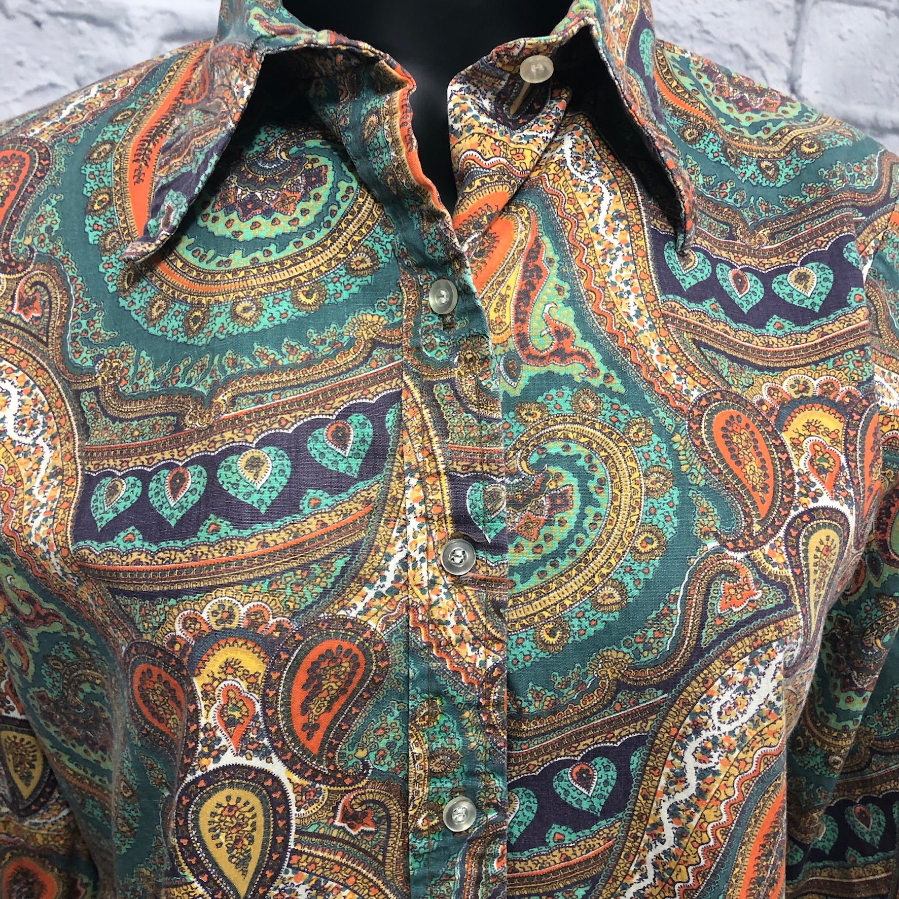 Vintage 70s Paisley Disco Groovy Shirt By Queens Way To Fashion | Shop ...