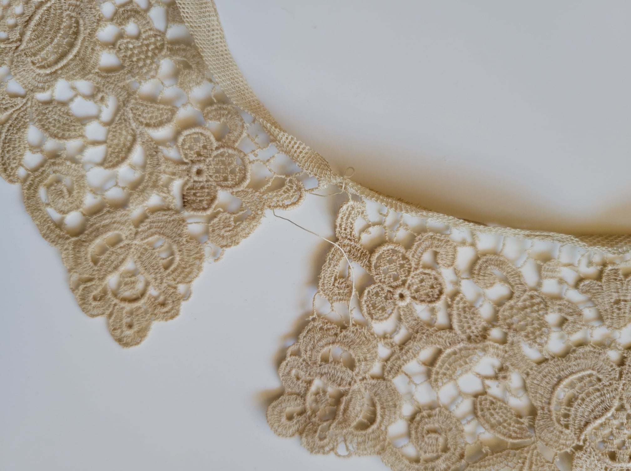 Vintage Five Segment Tan Lace Collar | Shop THRILLING