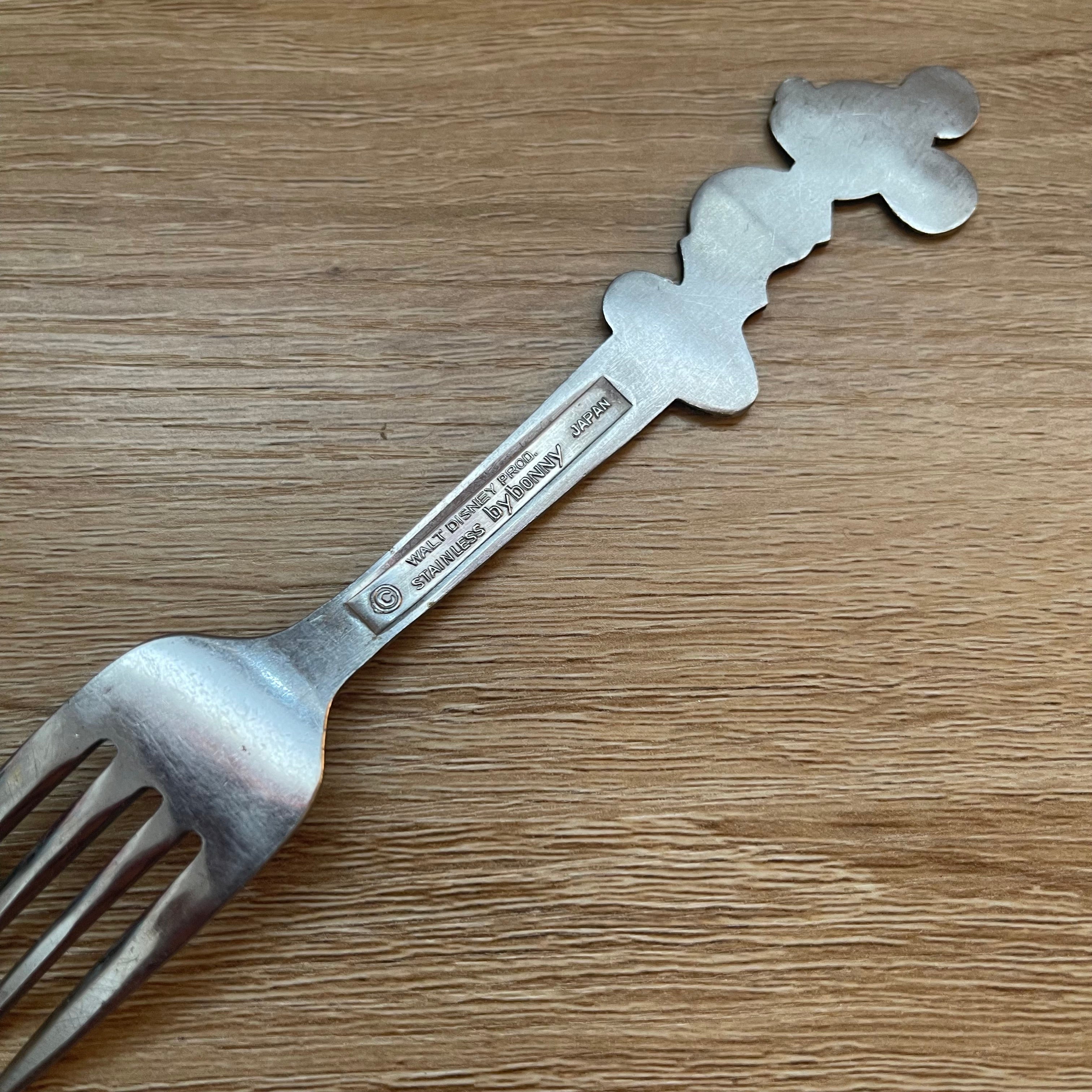 Vintage 70s/80s Stainless Mickey Mouse Fork | By Bonnie Japan By Walt ...