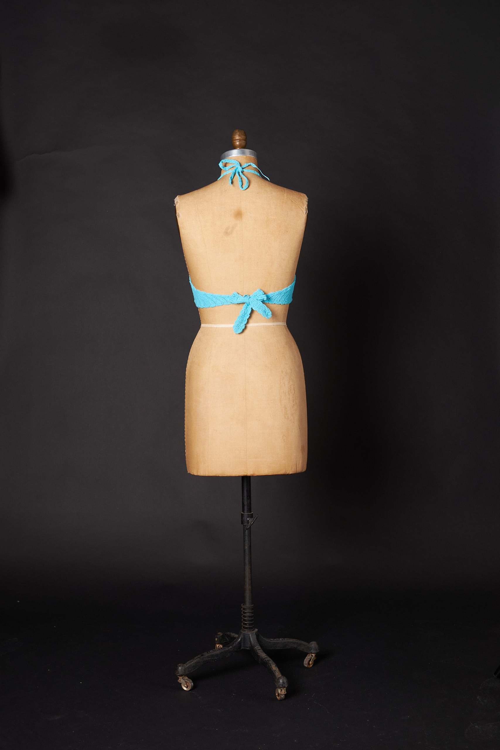 Vintage 60s Crochet Blue Bikini Crop Top | Shop THRILLING