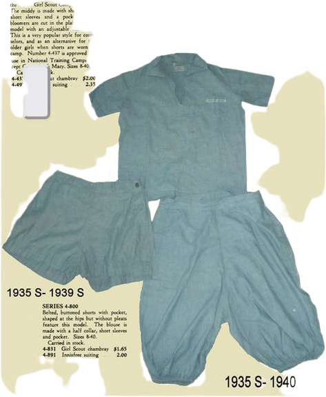 20s/30s 30s Vintage Gsa 'camper' Uniform Bloomers And Top By Girl Scou ...