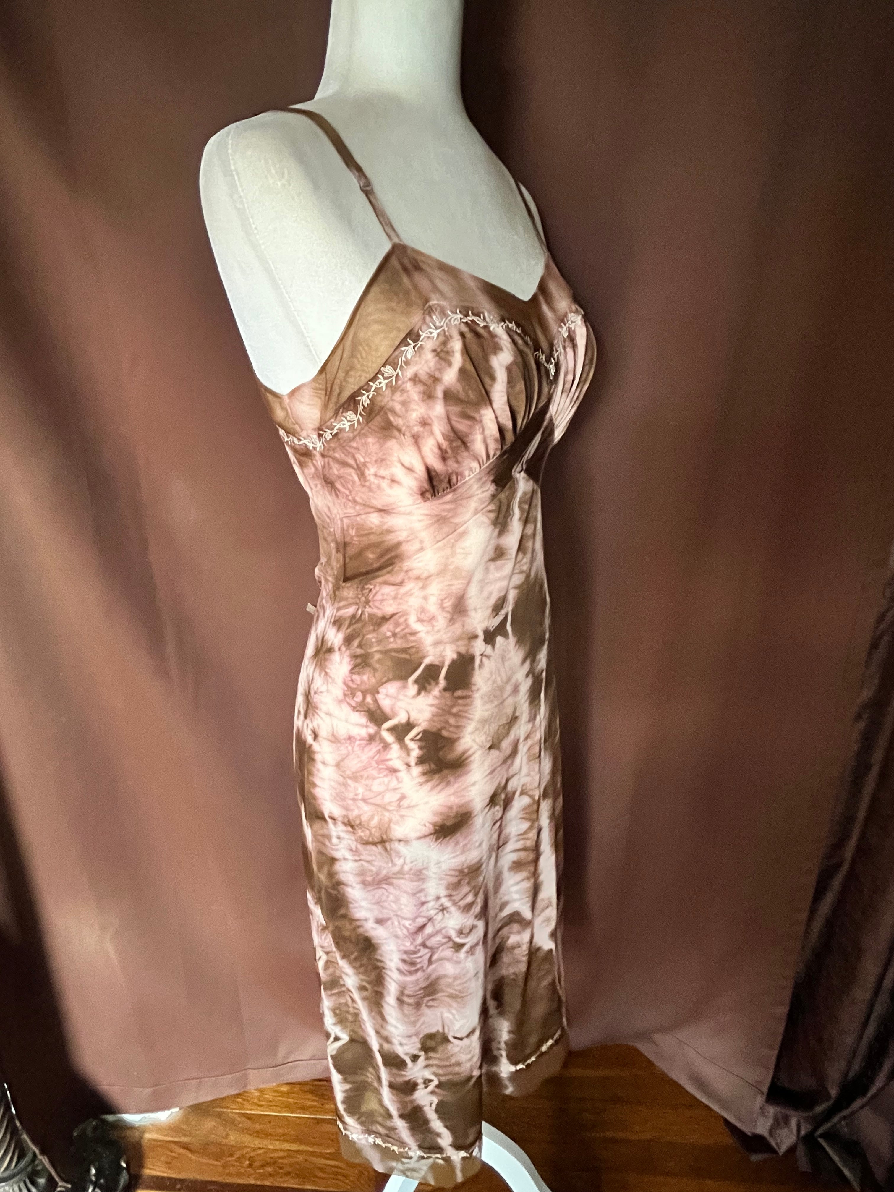 60s/70s Vintage Tie Dye Slip Dress By Van Raalte | Shop THRILLING