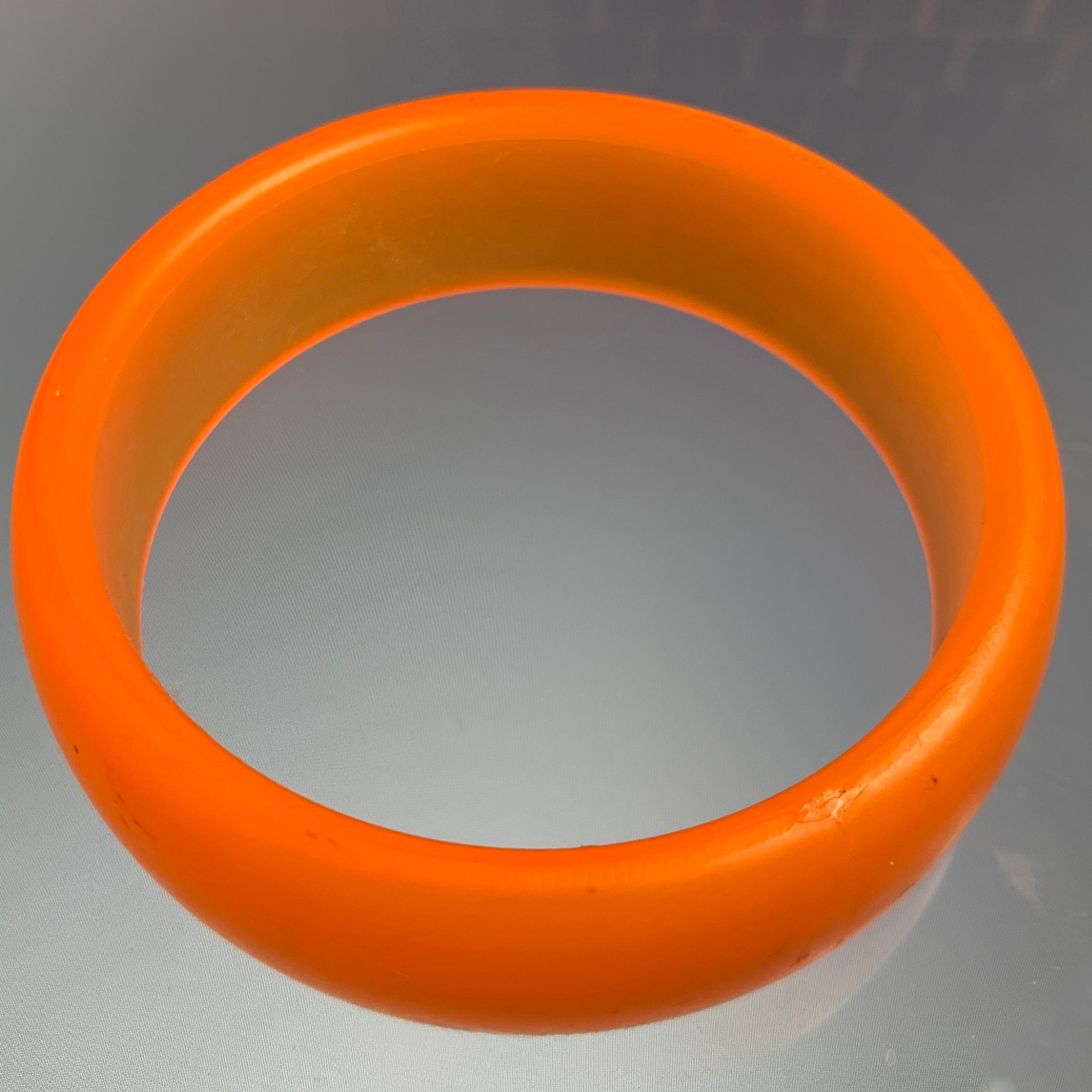 Vintage 80s Frosted Orange Wide Lucite Plastic Bangle Bracelet | Shop ...