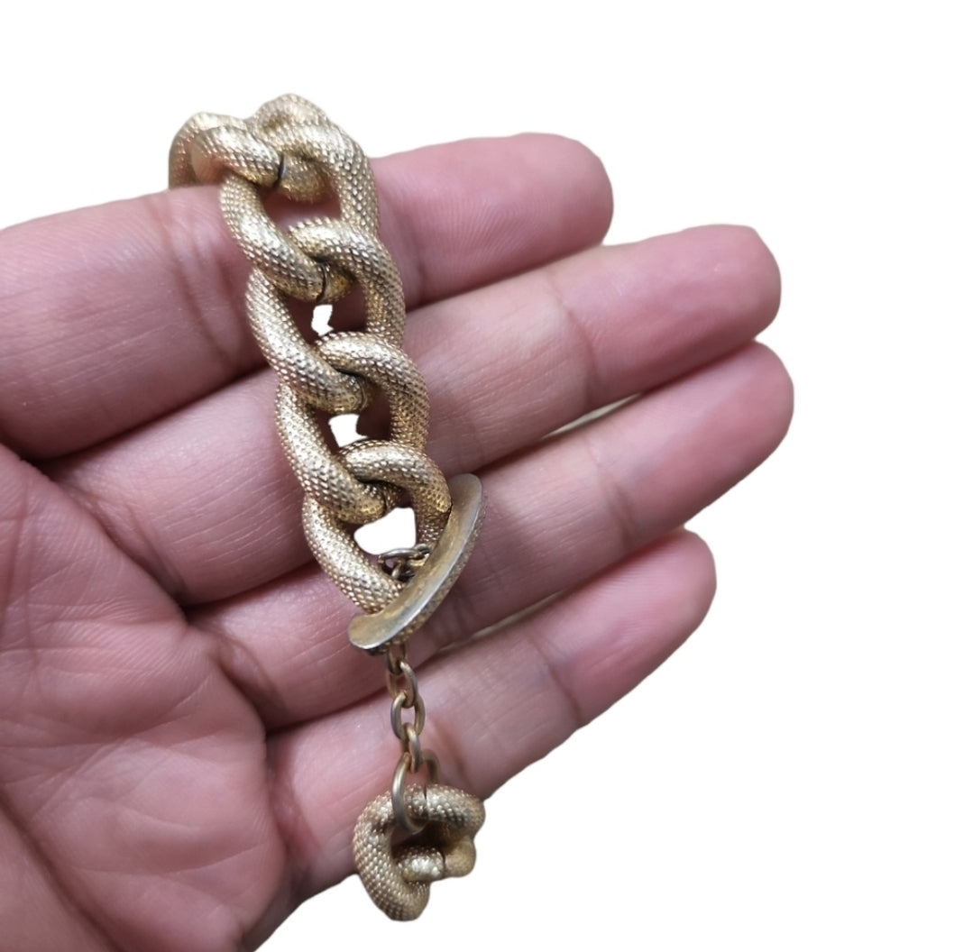 90s Vintage Gold Toned Chunky Link Necklace | Shop THRILLING