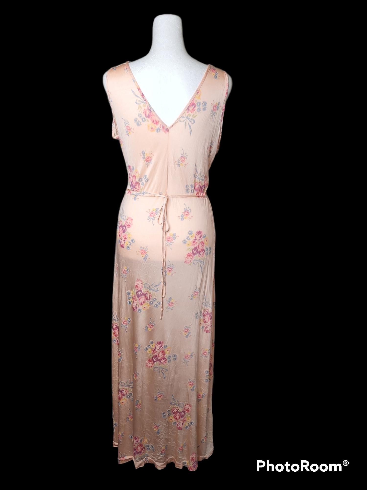 Vintage 60s Silky Pink Floral Cottagecore Maxi Nightgown Dress | Shop ...