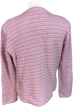 Vintage Adrianne Ross Pink Knitted Open Front Cardigan M by Adrianne ...