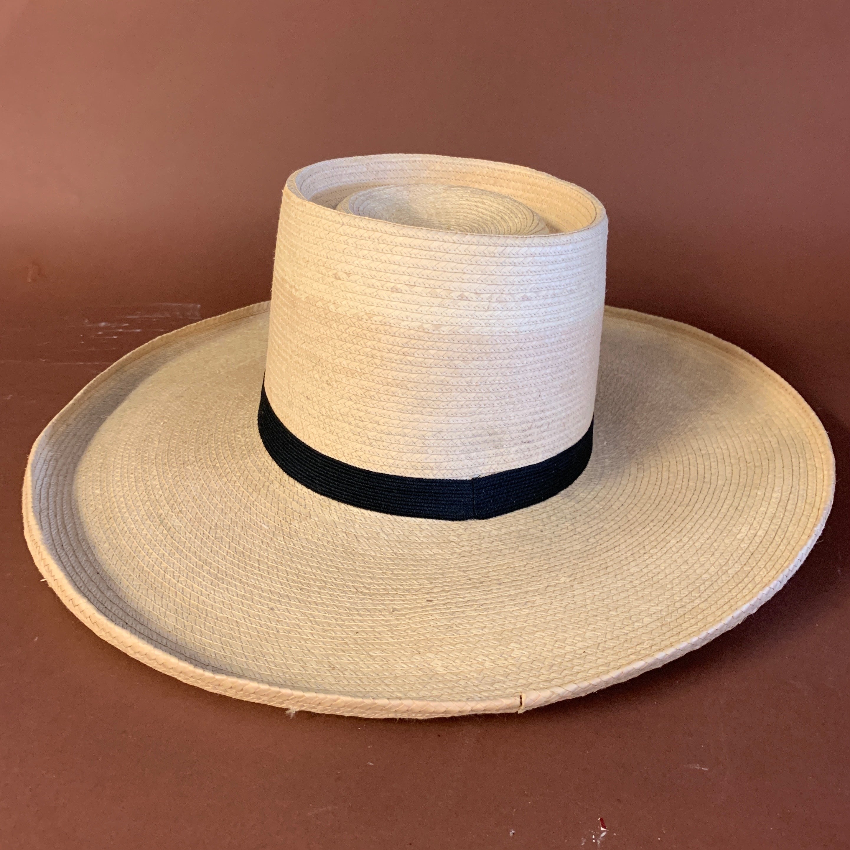 Vintage 70s/80s Palm Leaf Hat Maya-quiche Indians Guatemala 7 1/4 ...