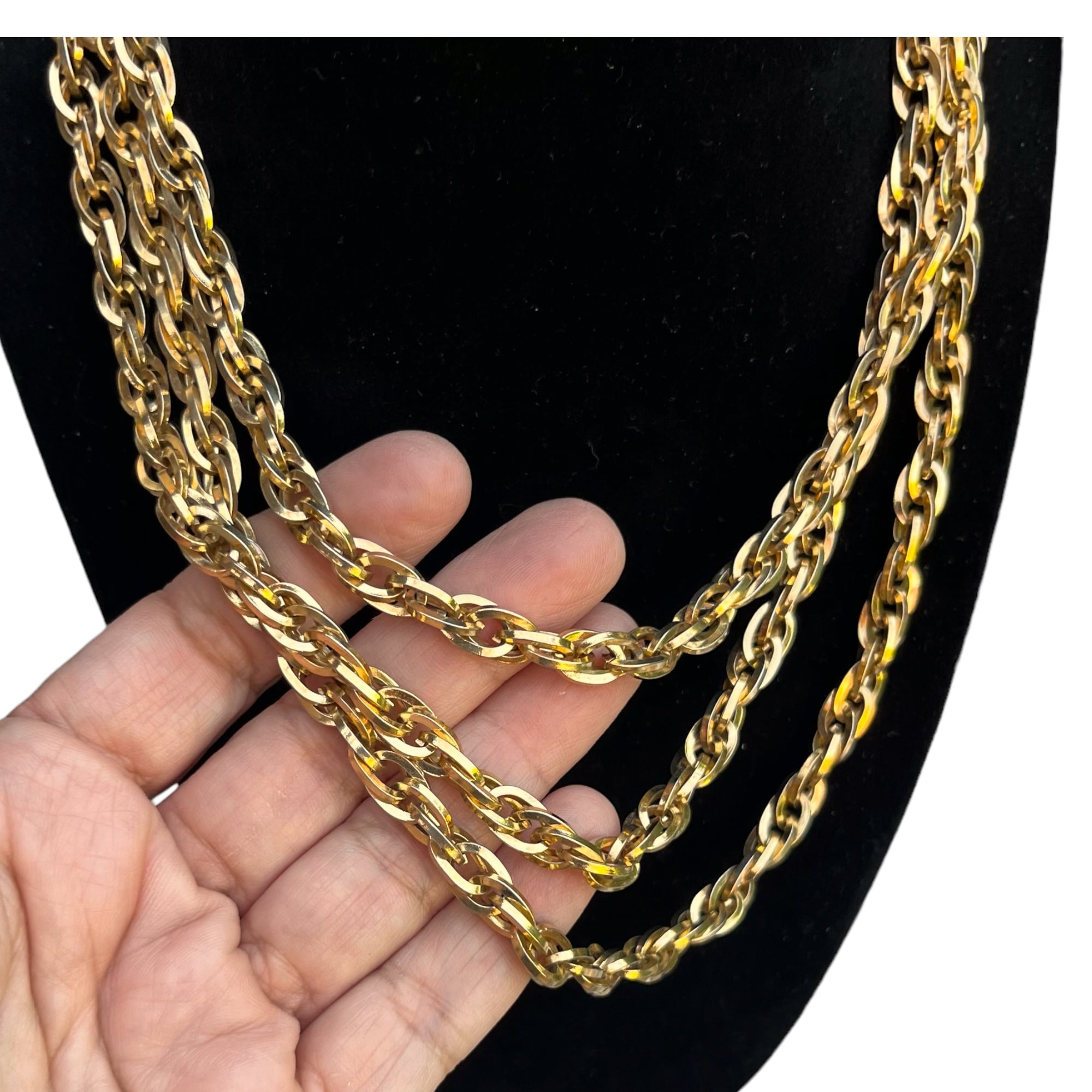 Splendid Vintage Monet Rope Chain Necklace 70s 80s by Monet | Shop ...