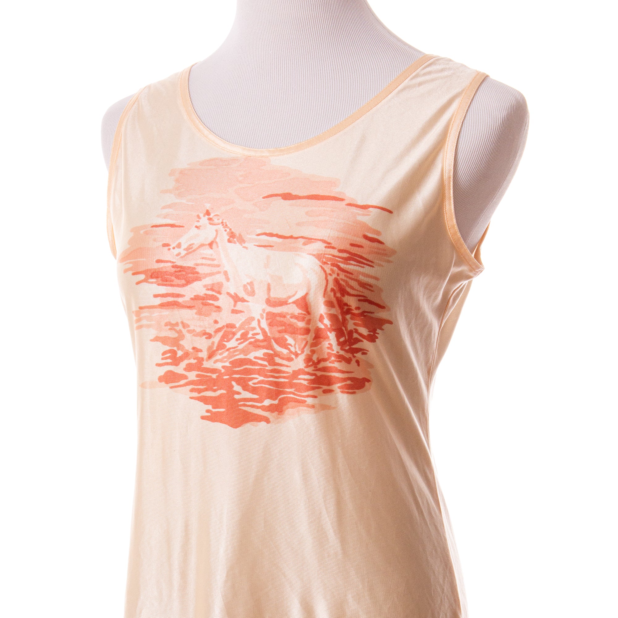 Vintage 60s Peach Nylon Tank Top With Horse Graphic By Laura Mae | Shop ...