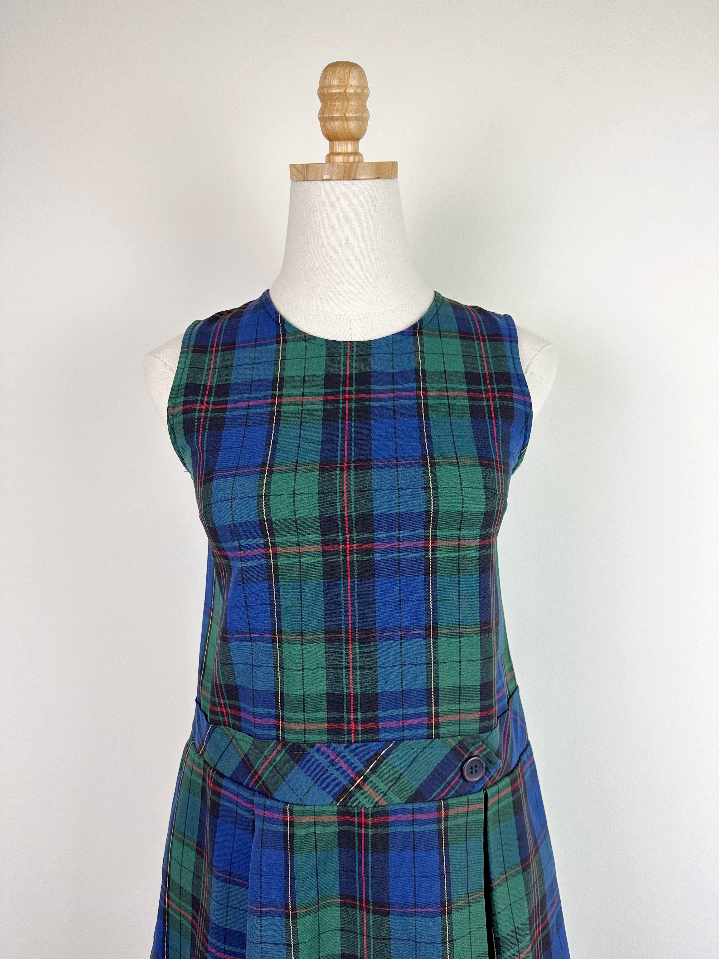 90s/00s Vintage Plaid School Uniform Dress By Royal Park | Shop THRILLING