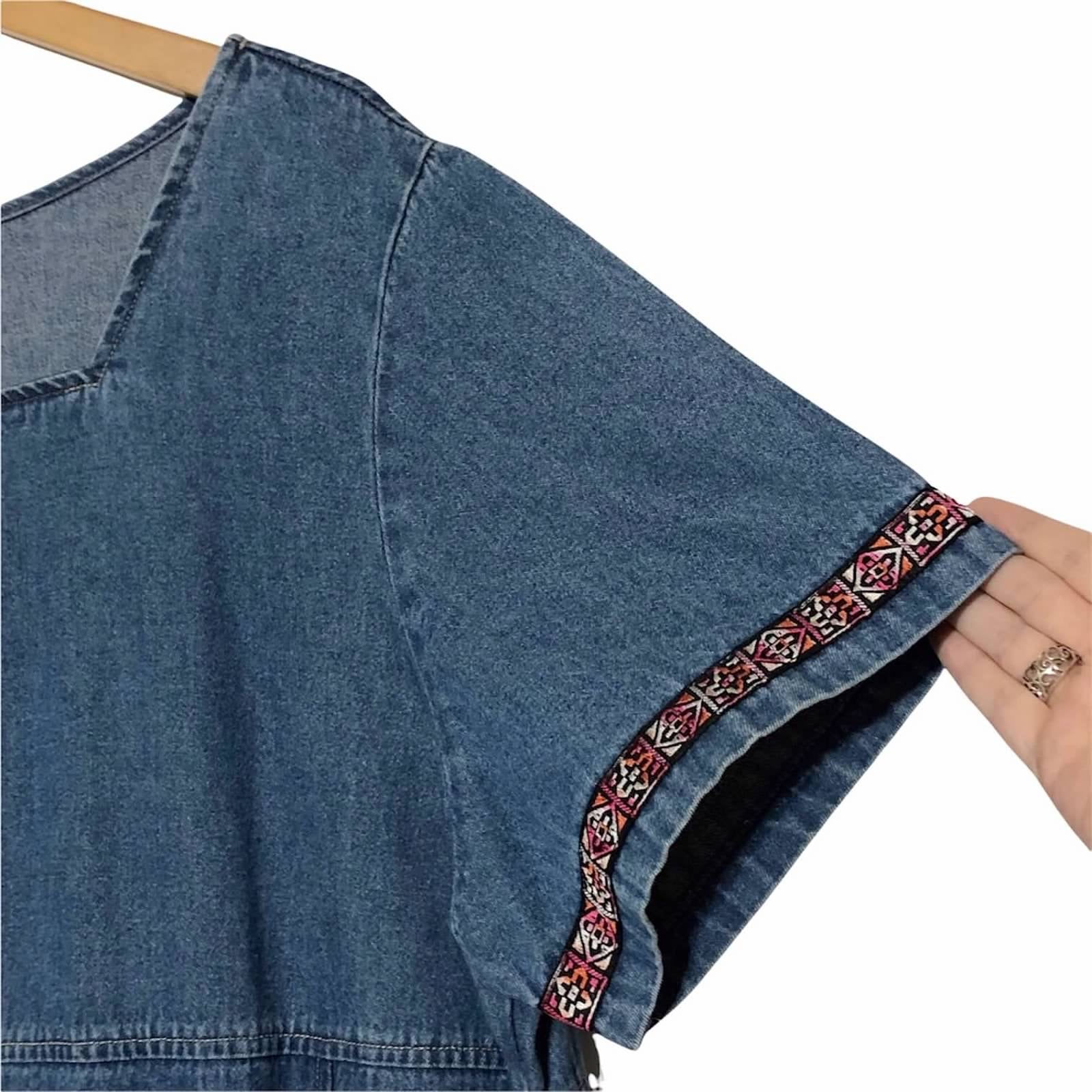 Vintage 00s 00s Square Neck Denim Maxi Dress By Original Ty Wear | Shop ...