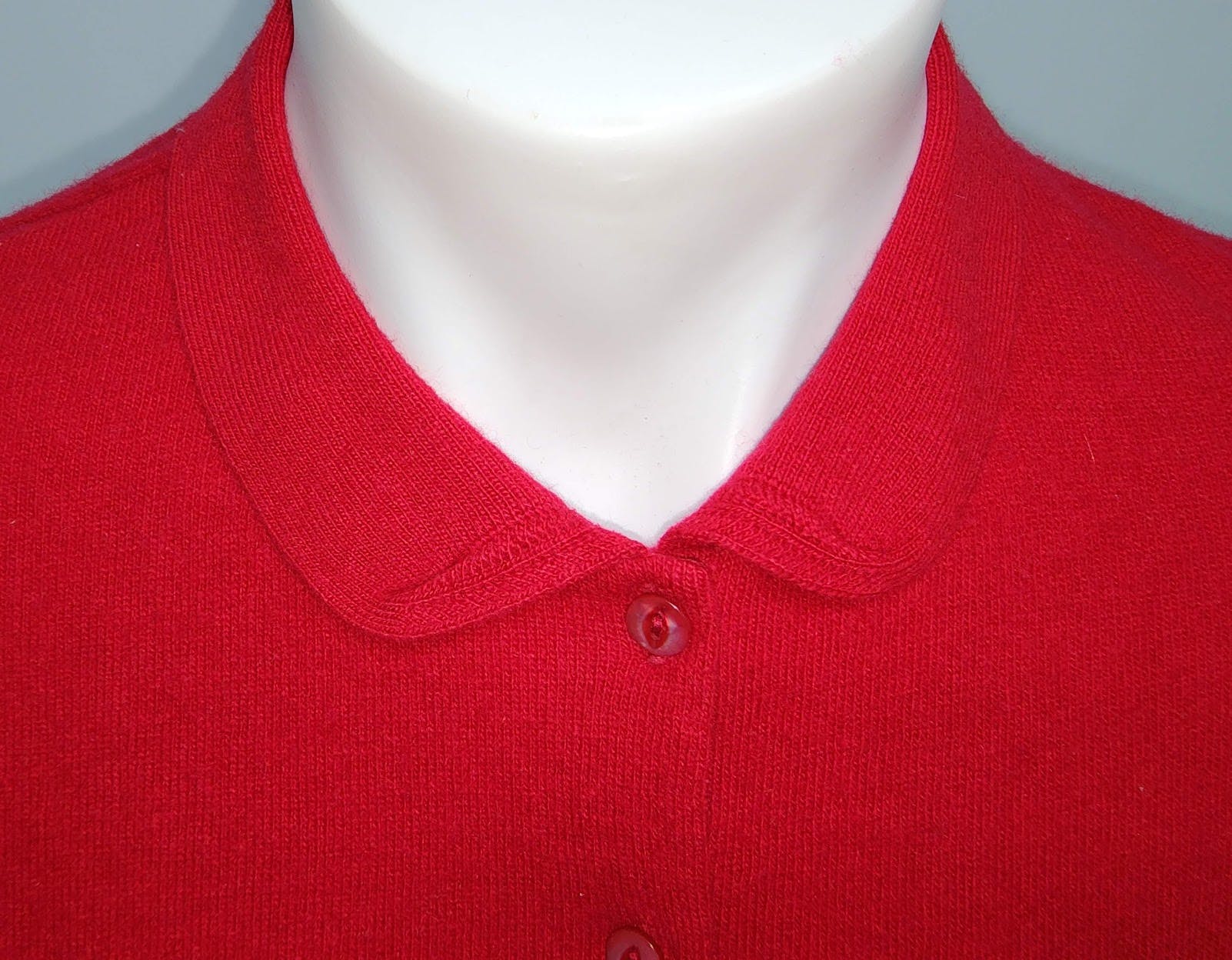 Vintage 50s Bright Red Cashmere Cardigan Sweater Top Scotland By ...
