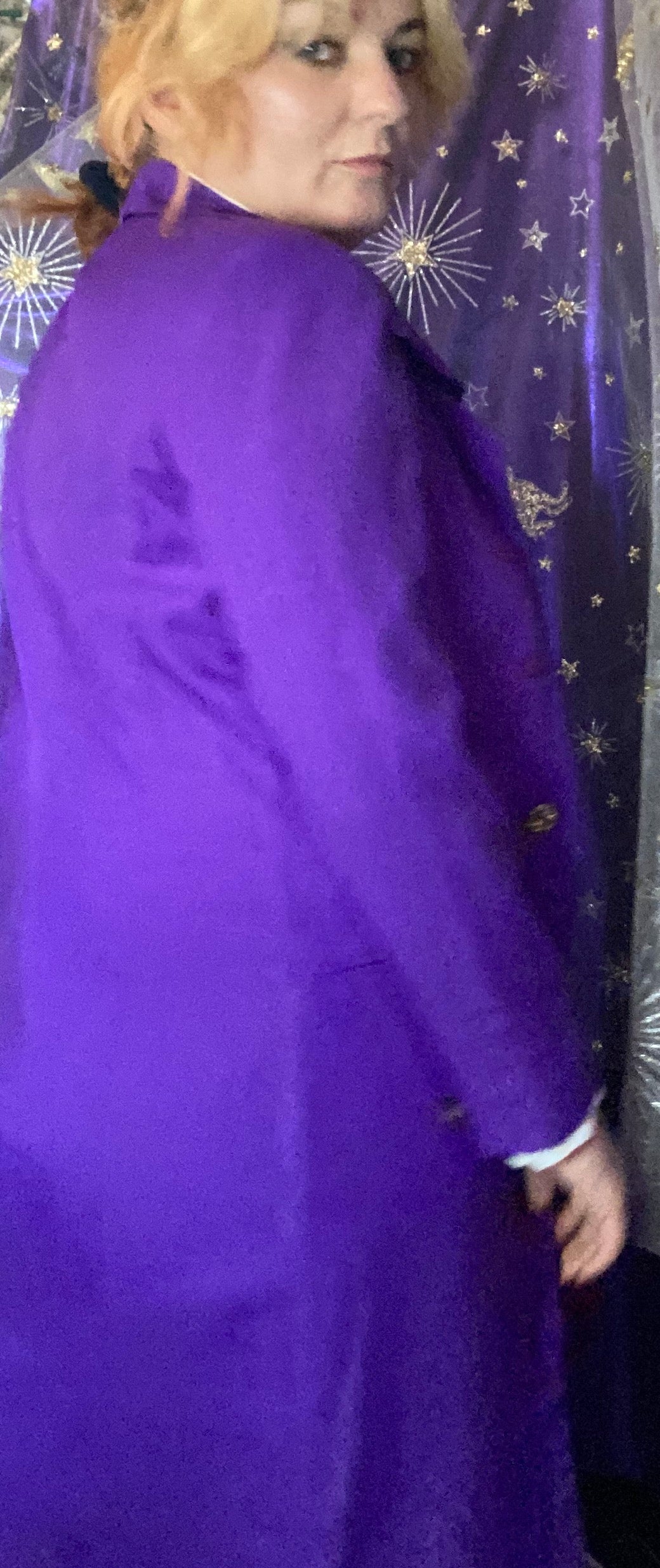 Vintage 90s Purple Rain Trench By Geoffrey Craig Petites | Shop THRILLING