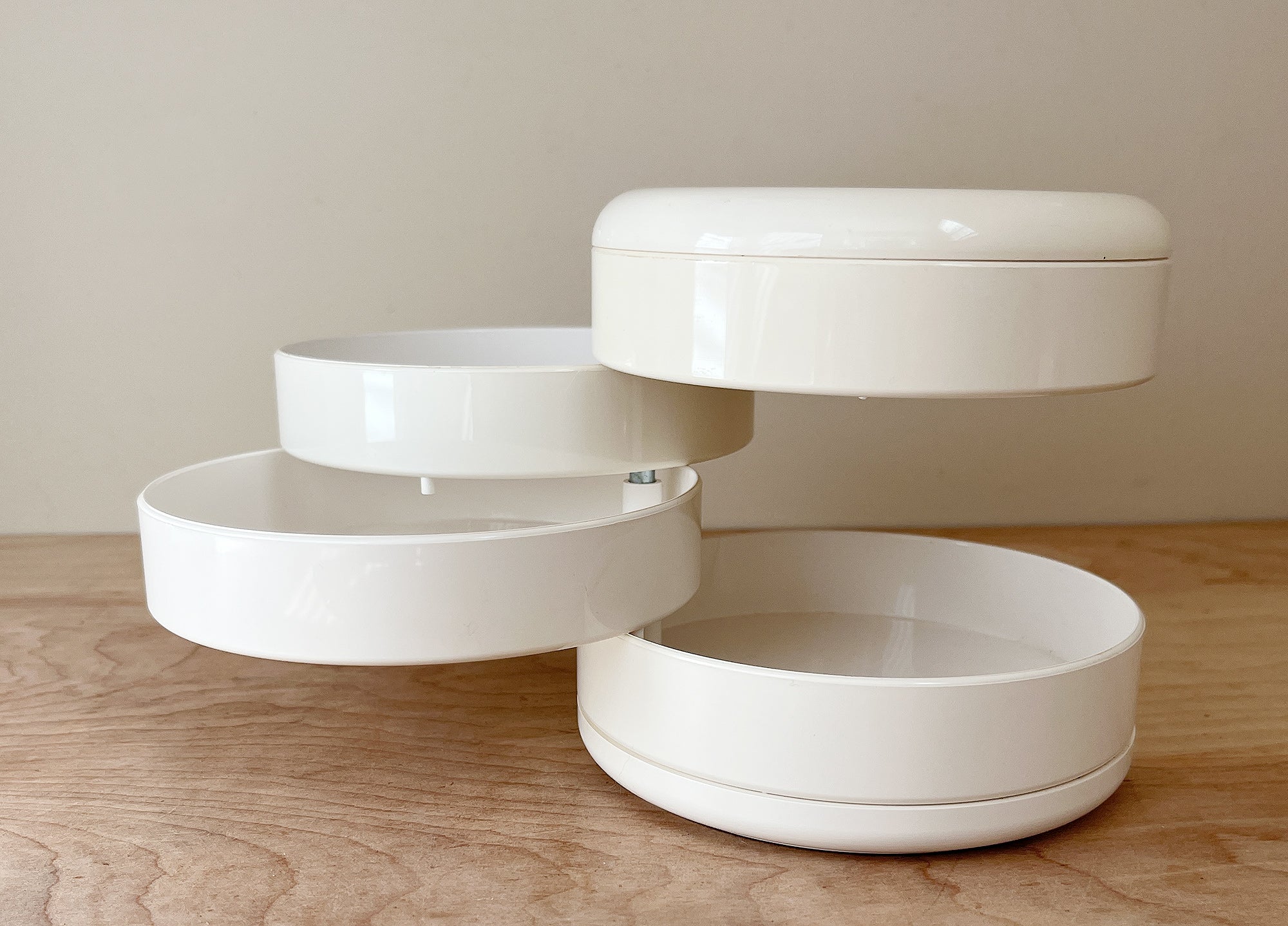 Vintage 70s Rino Pirovano Rexite Swivel Organizer In Cream By ...