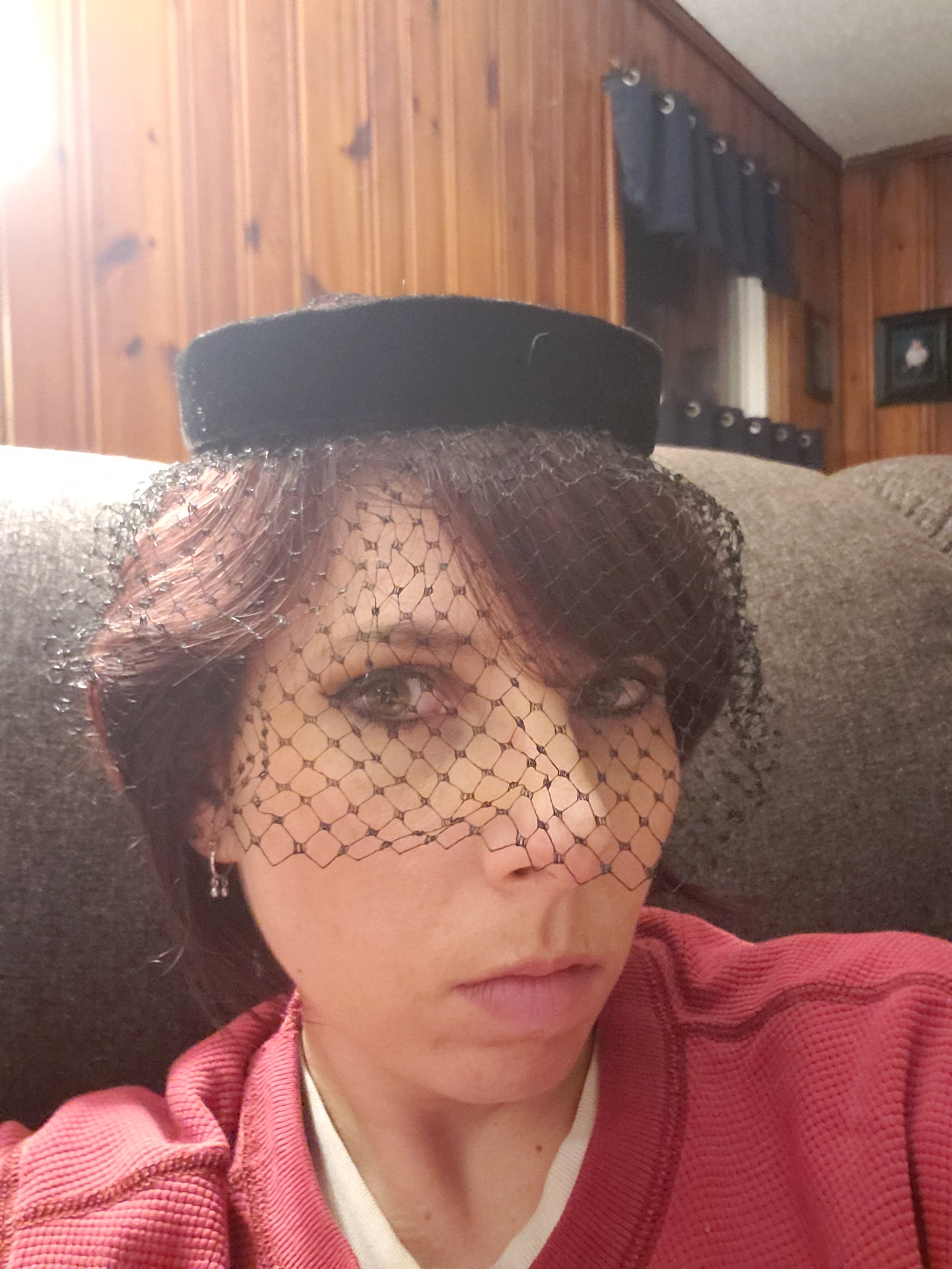 Vintage 60s Black Velvet Veil Headpiece | Shop THRILLING