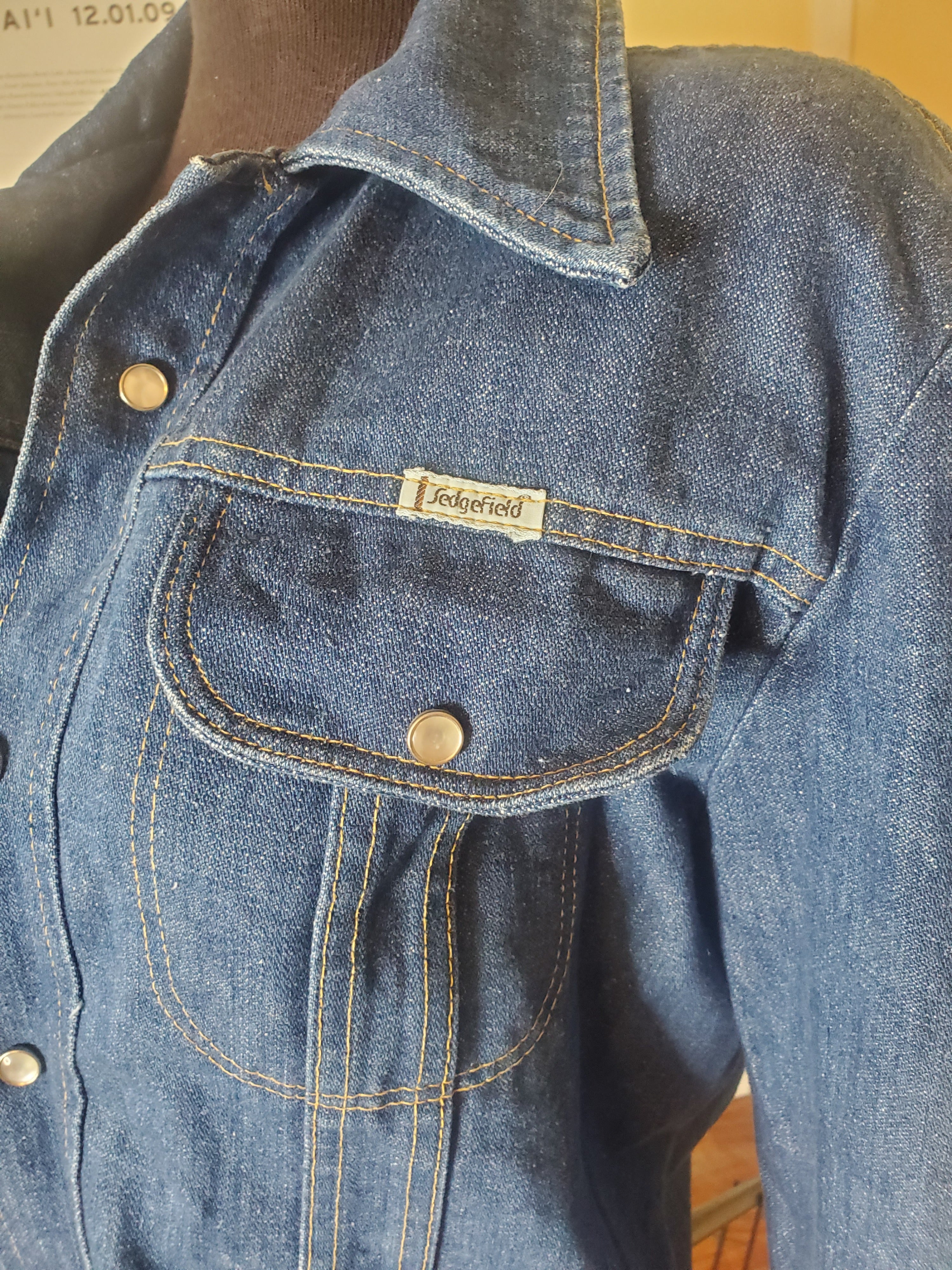 Vintage Sedgefield Do-Nothing Denim Shirt Jacket size M by Sedgefield ...
