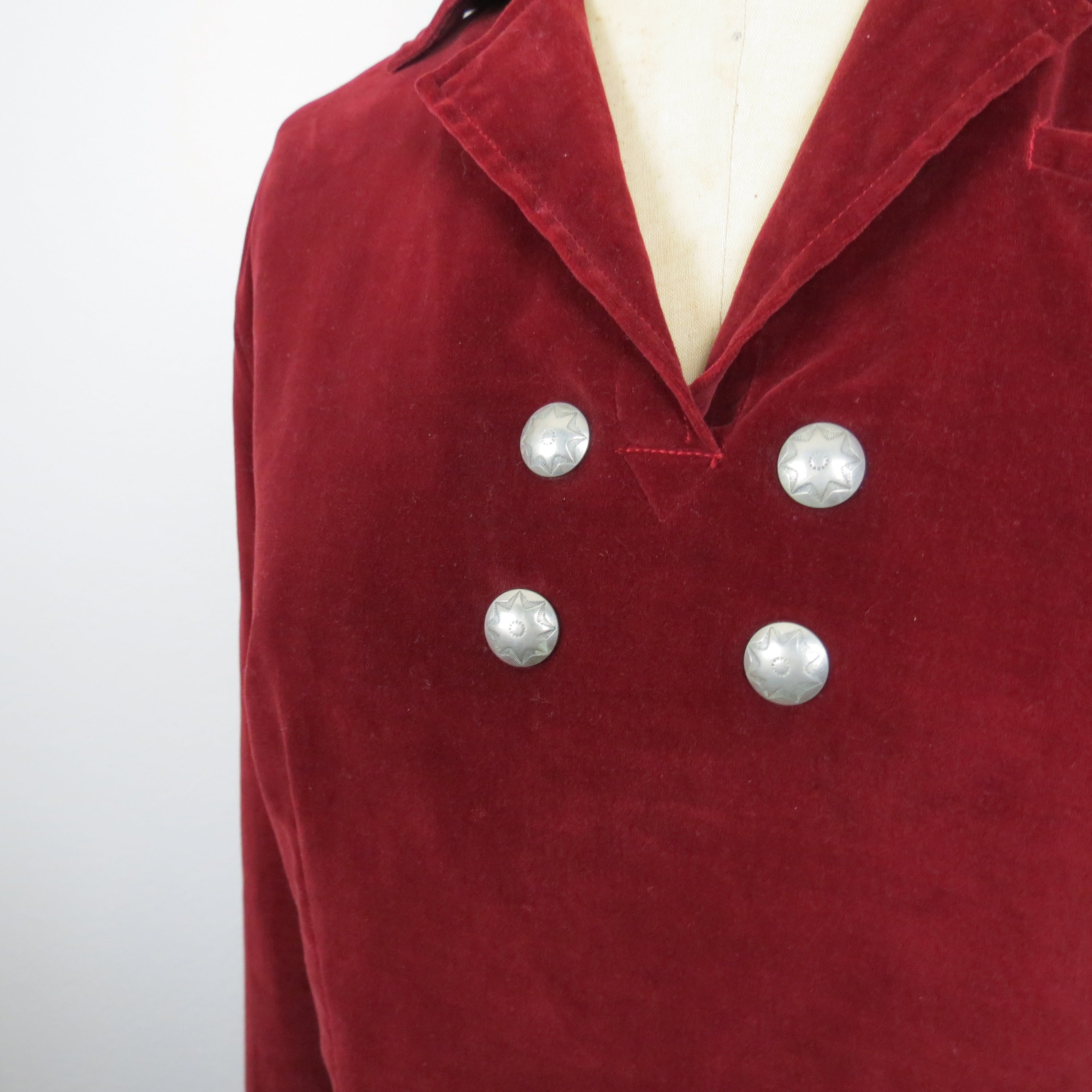 Vintage 40s 50s Western Blouse Velvet Conchos Cowgirl By Thunderbird ...