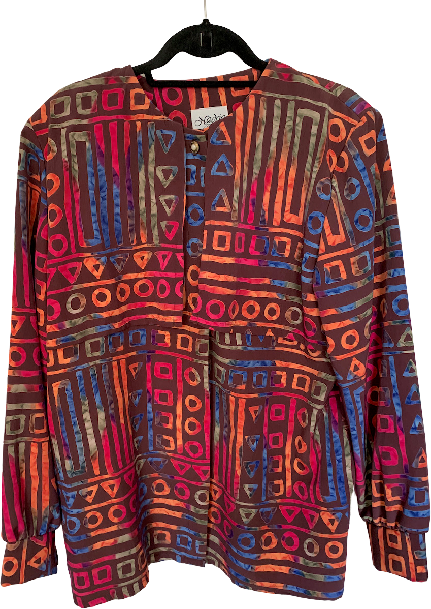 Vintage 80s Funky Print Jacket By Hadria | Shop THRILLING