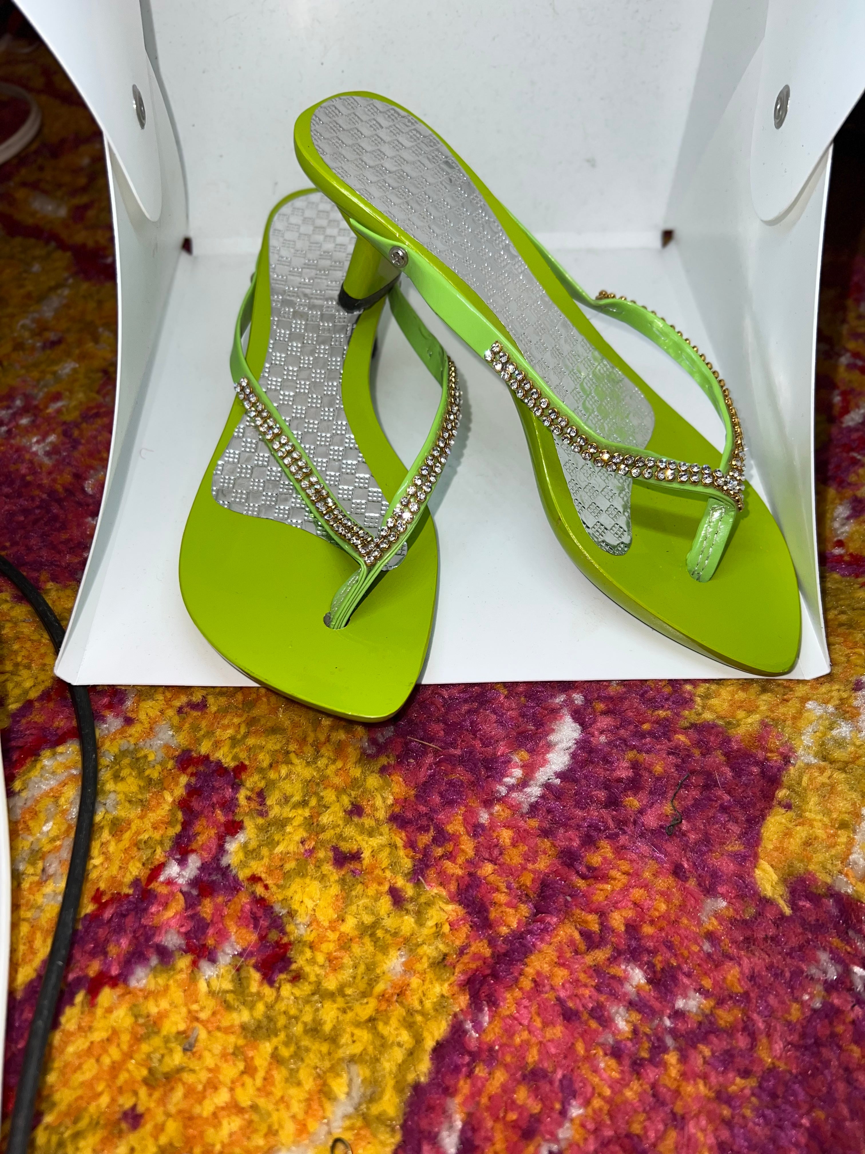 Vintage 90s Beaded Snap Heel Plastic Sandal | Shop THRILLING