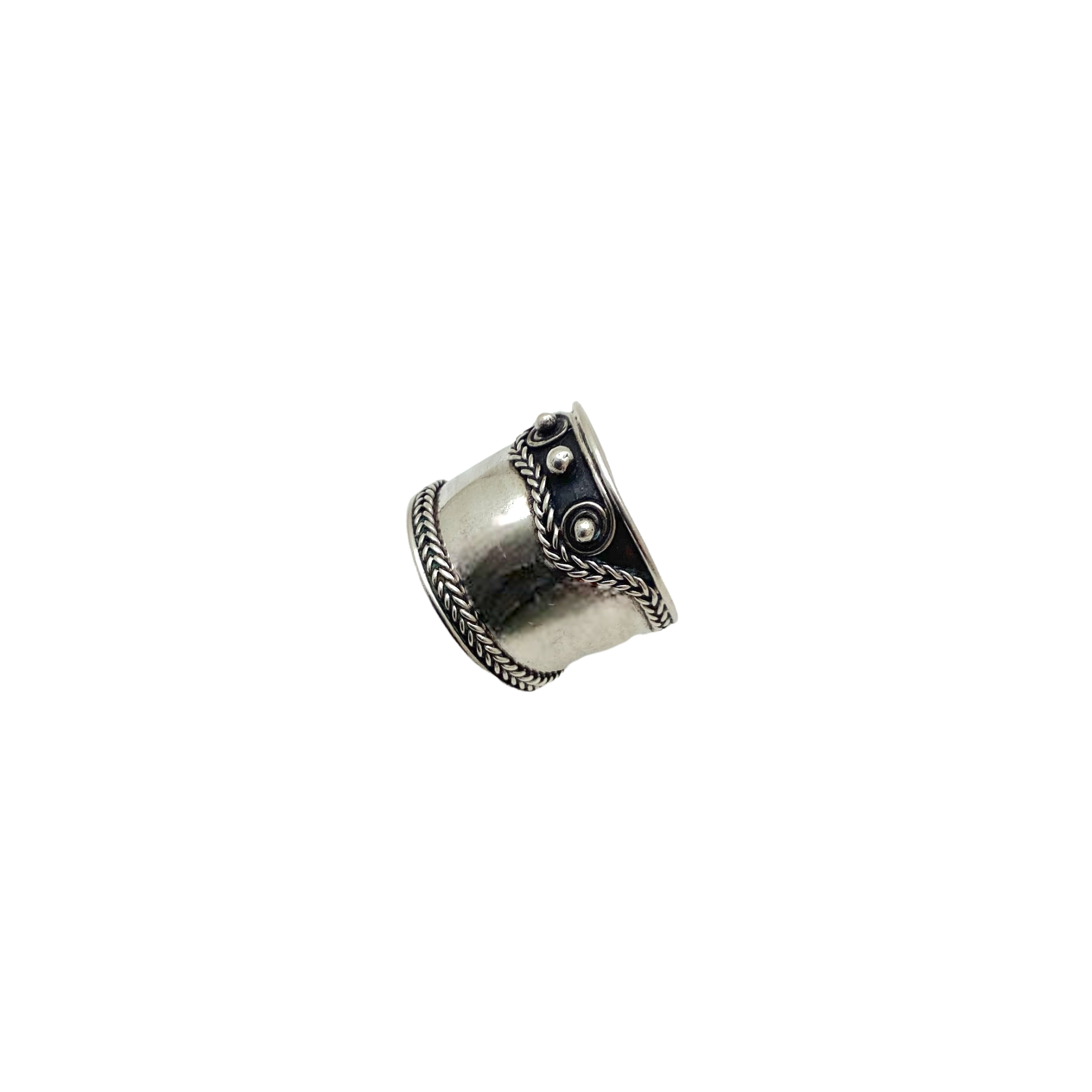 Vintage 90s Modernist 925 Sterling Cigar Eternity Band Ring | Shop ...