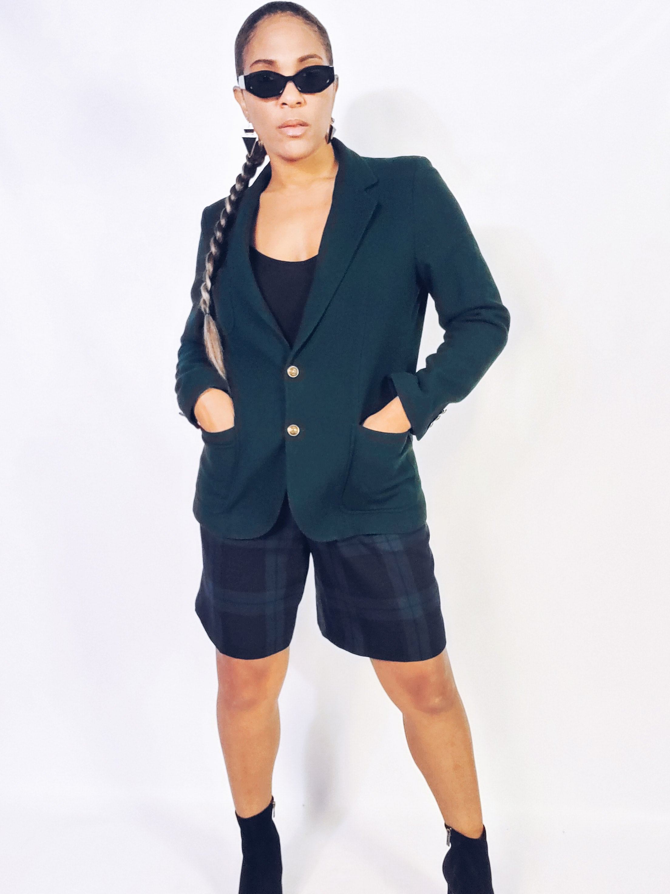 Vintage 80s/90s Forest Green Blazer By Chaus | Shop THRILLING