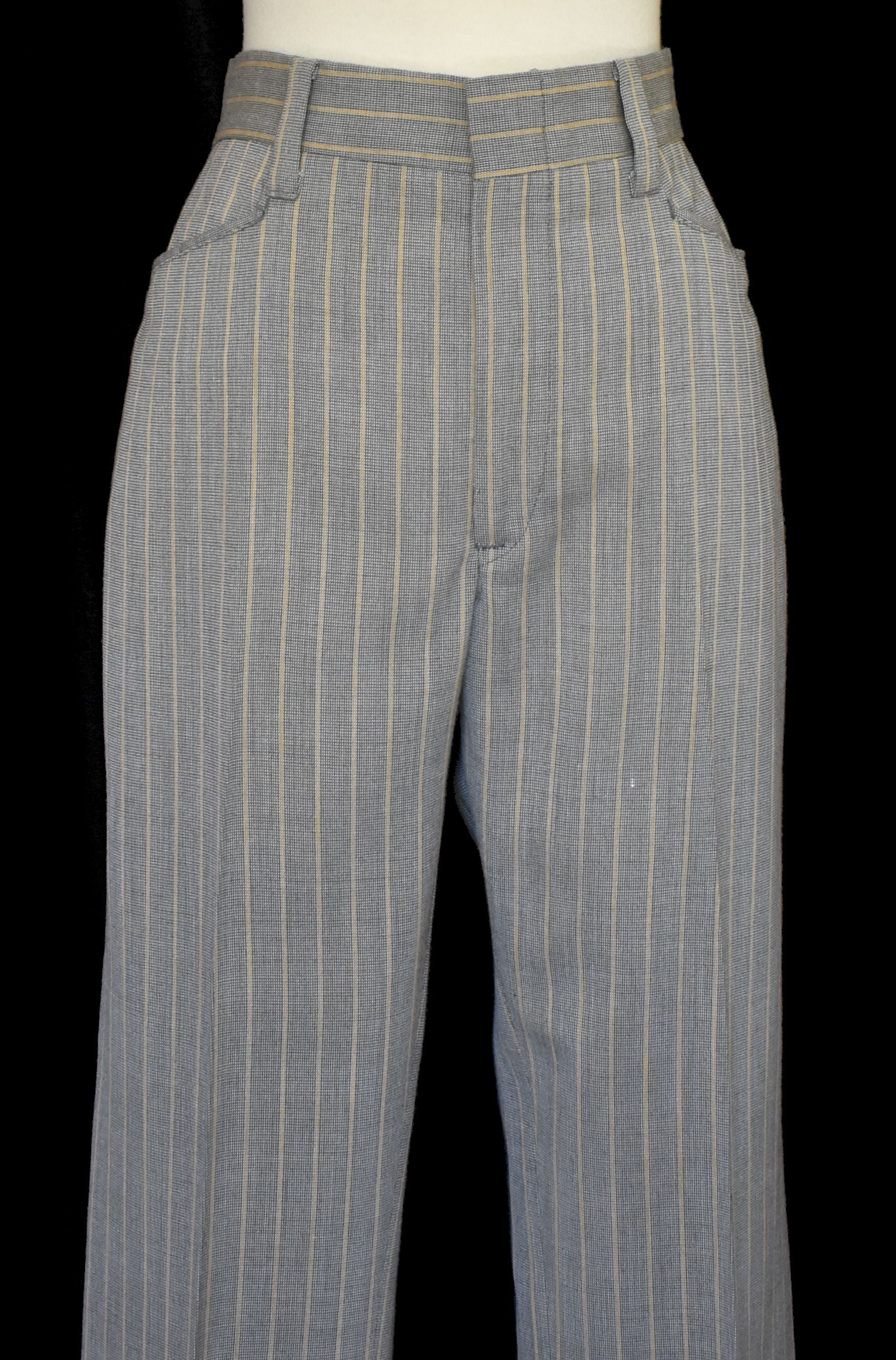 Vintage 70s Pinstriped Minmalist High Waist Slacks | Shop THRILLING