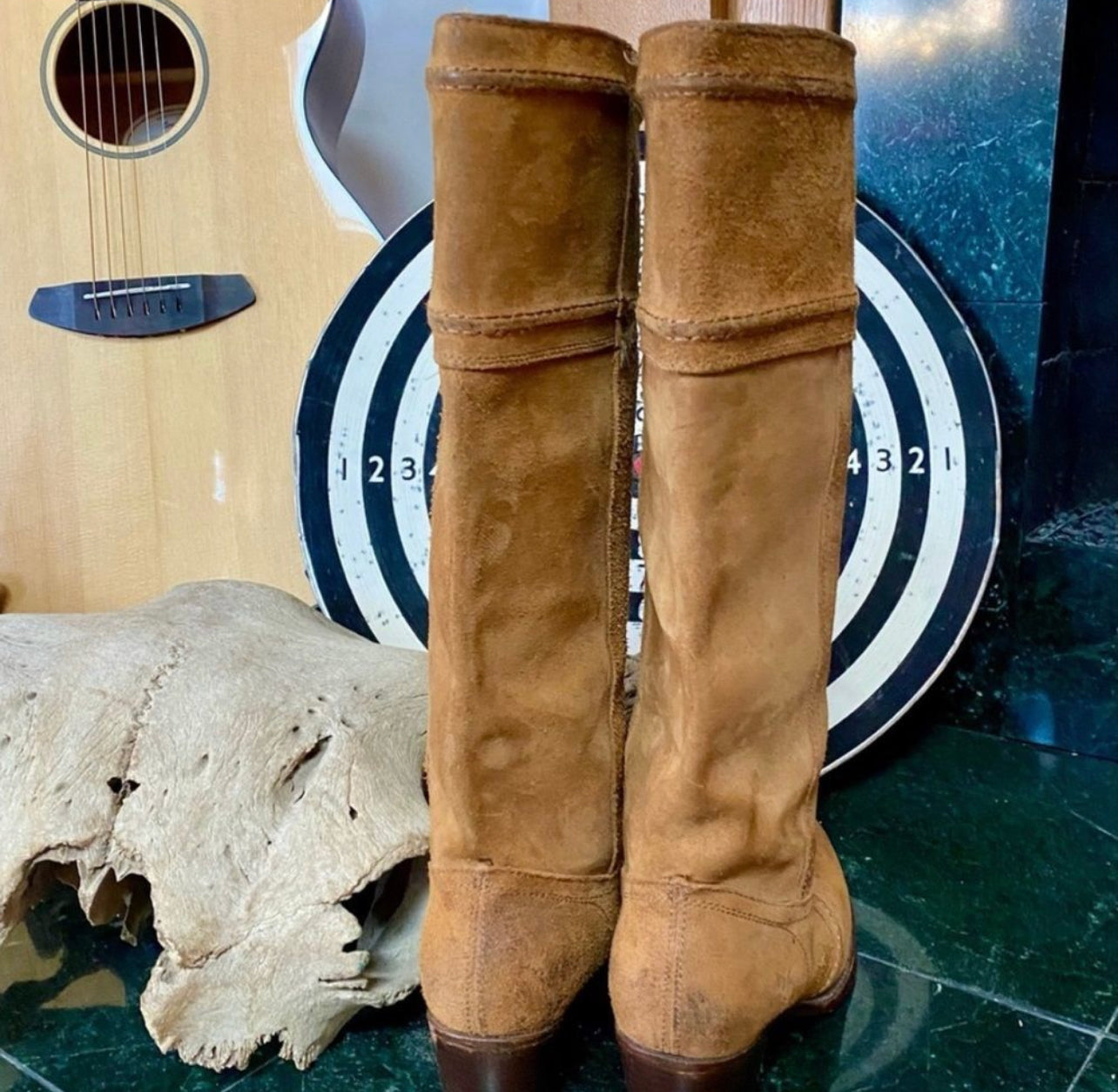 Vintage 80s/90s Fall Staple 70s Style Frye Tan Suede Campus Boots By ...