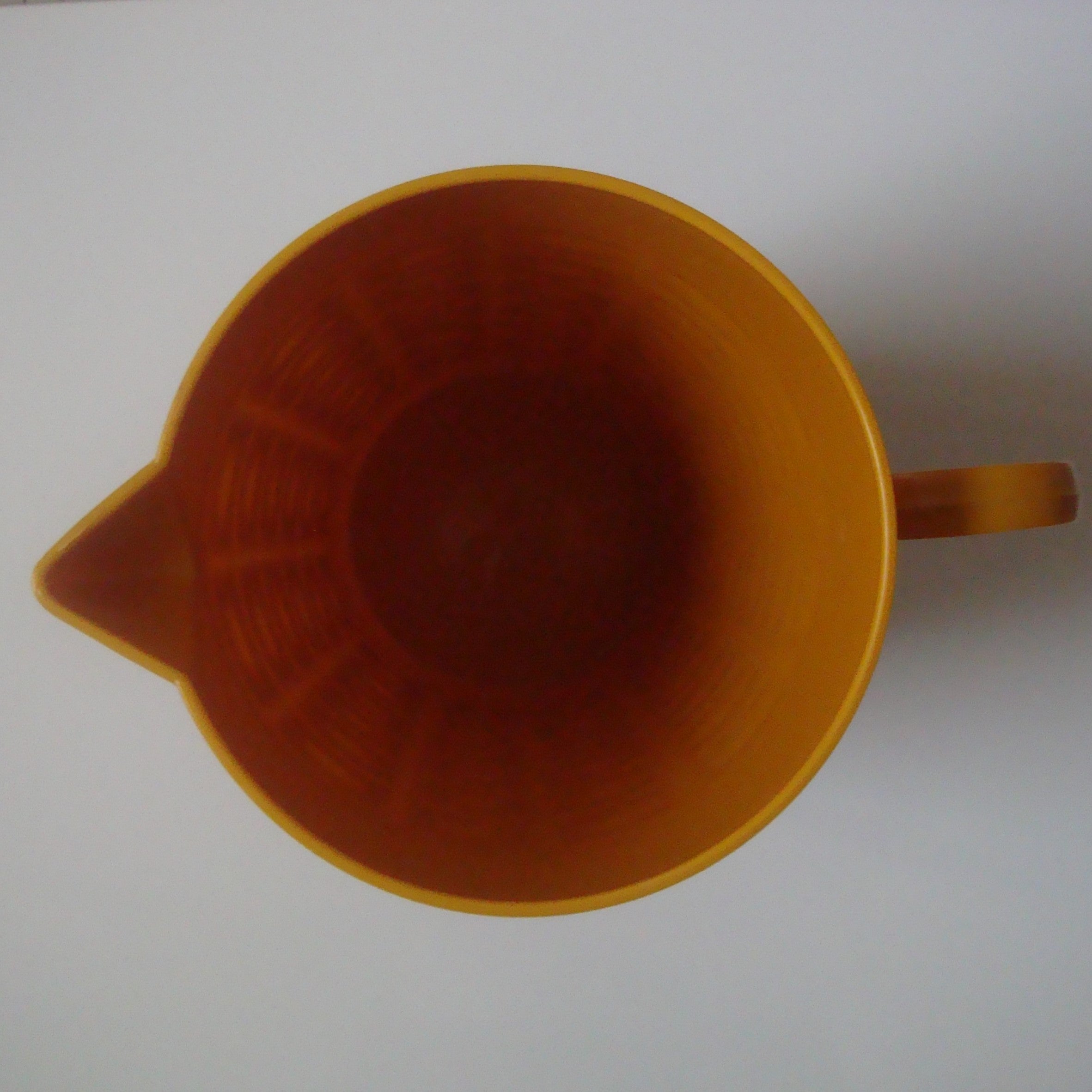 Vintage 70s Mustard Yellow Geometric Relief Plastic Pitcher By Regaline ...