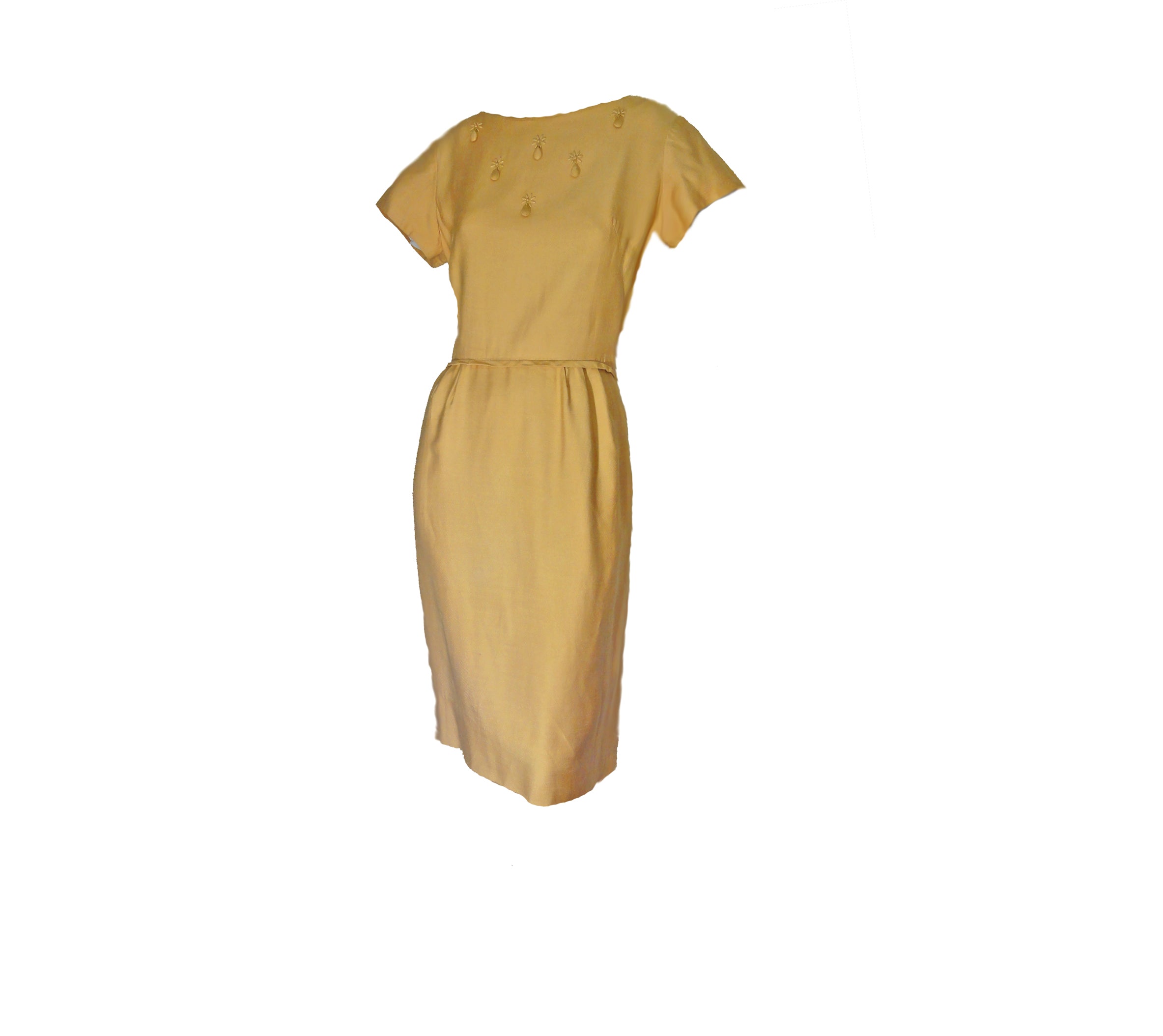 Vintage 60s Cocktail Suit Gold Dress And Cropped Boxy Jacket | Shop ...