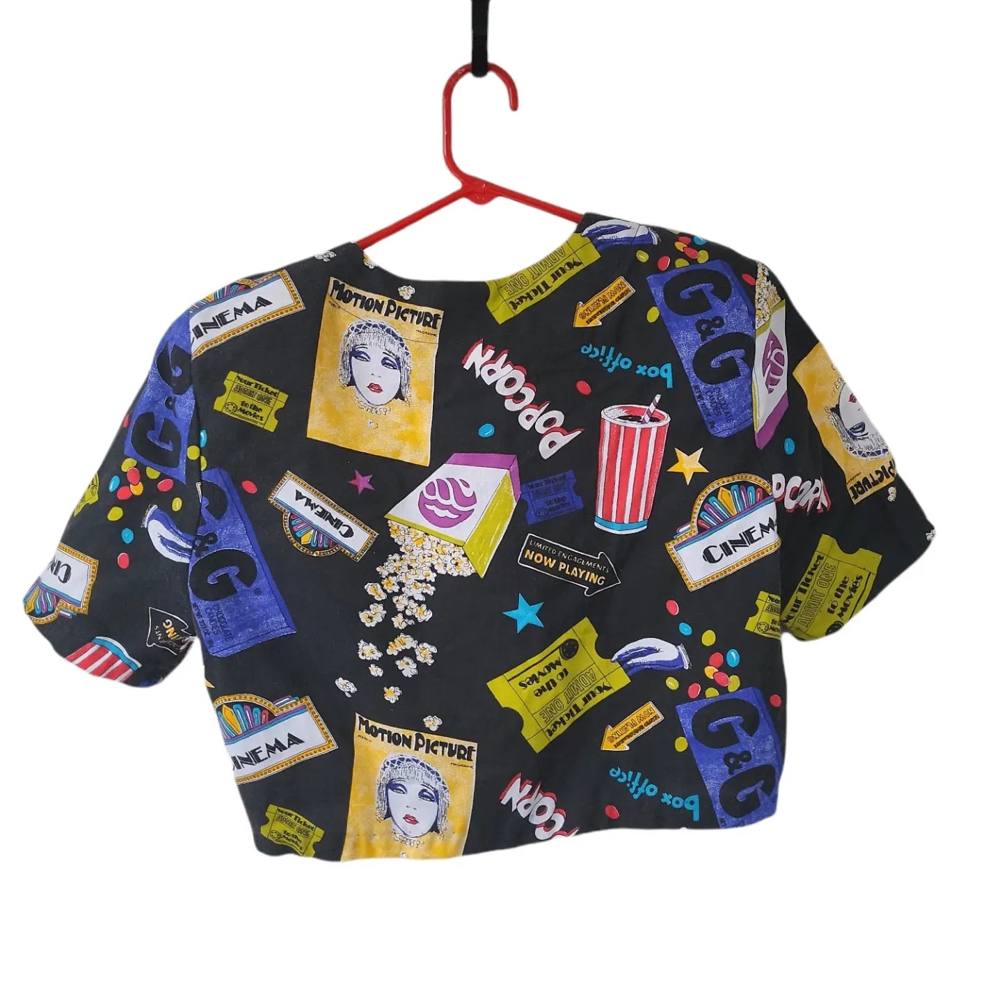 80s Vintage Cinema Pop Art Crop Top By Enchante | Shop THRILLING