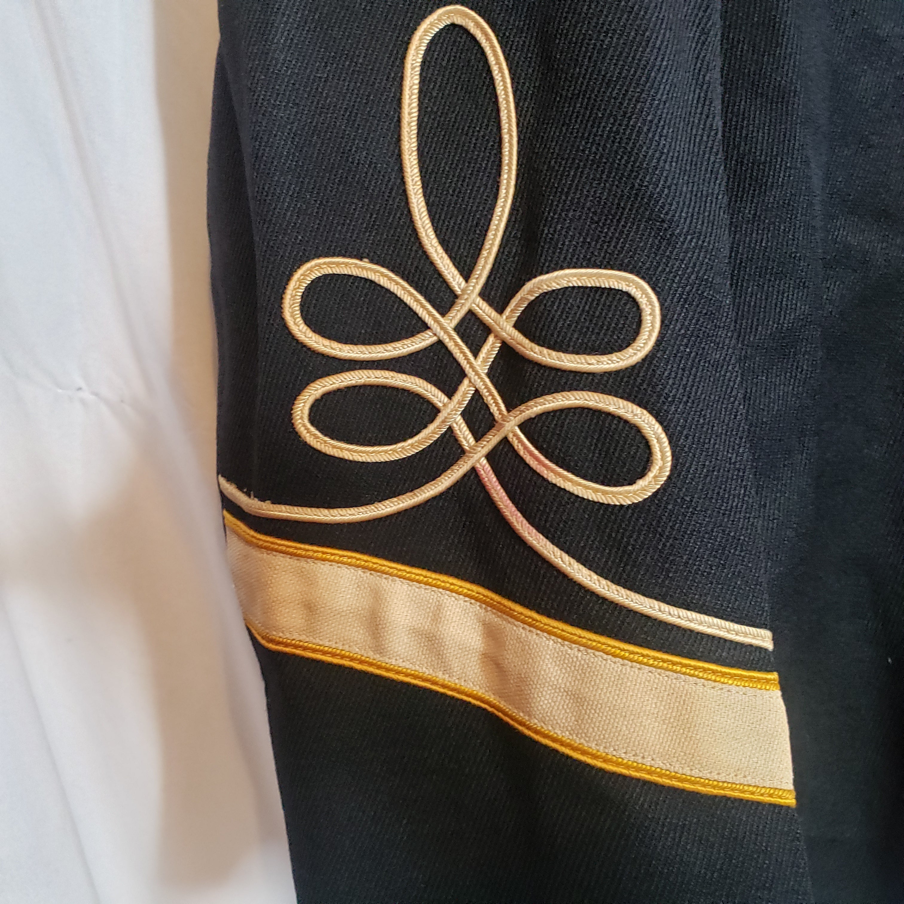 Vintage 70s/80s Marching Band Jacket Black Gold Wool Small By Stanbury ...