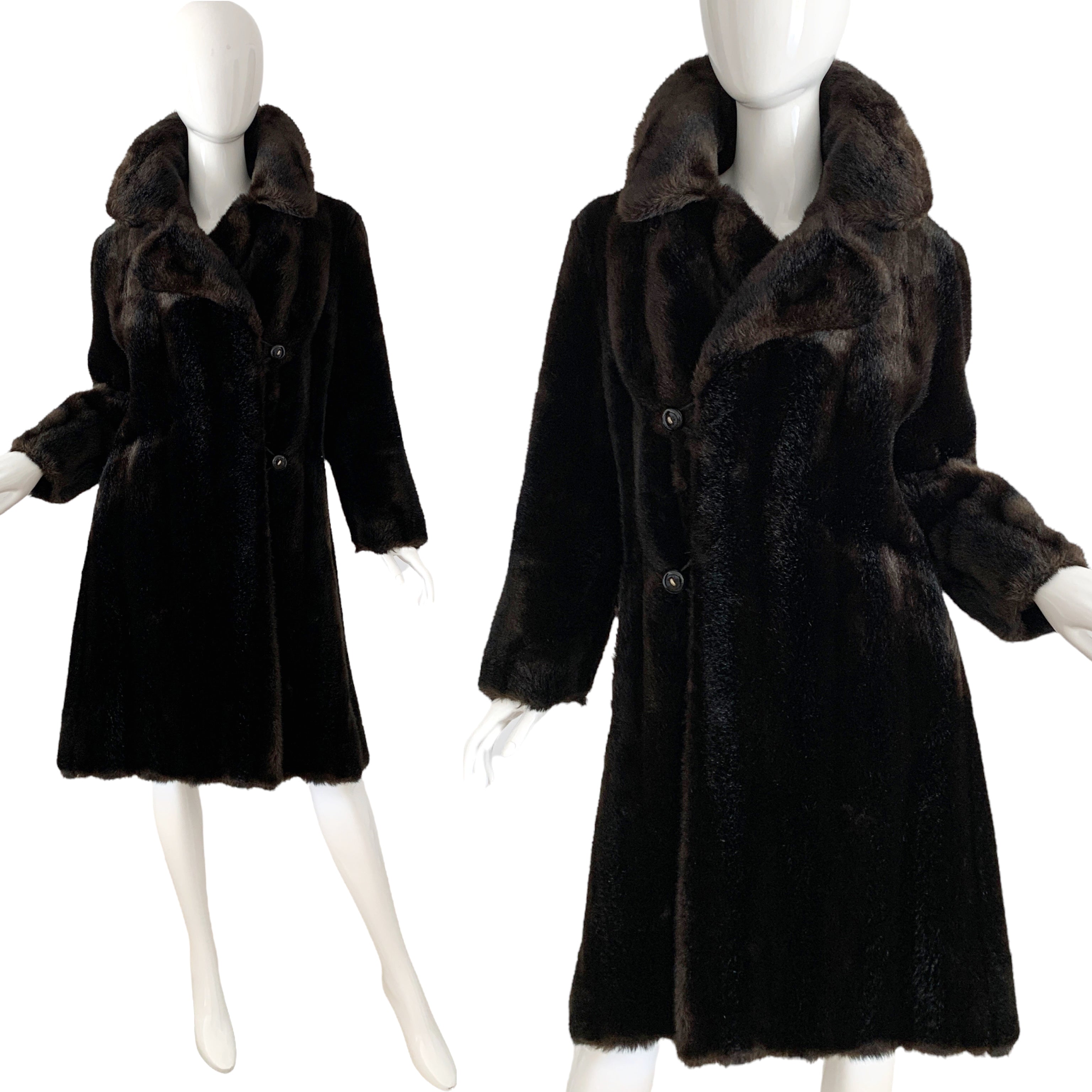 Vintage 70s 70s Mod Faux Fur Mahogany Mink Mod Coat By Hanna | Shop ...